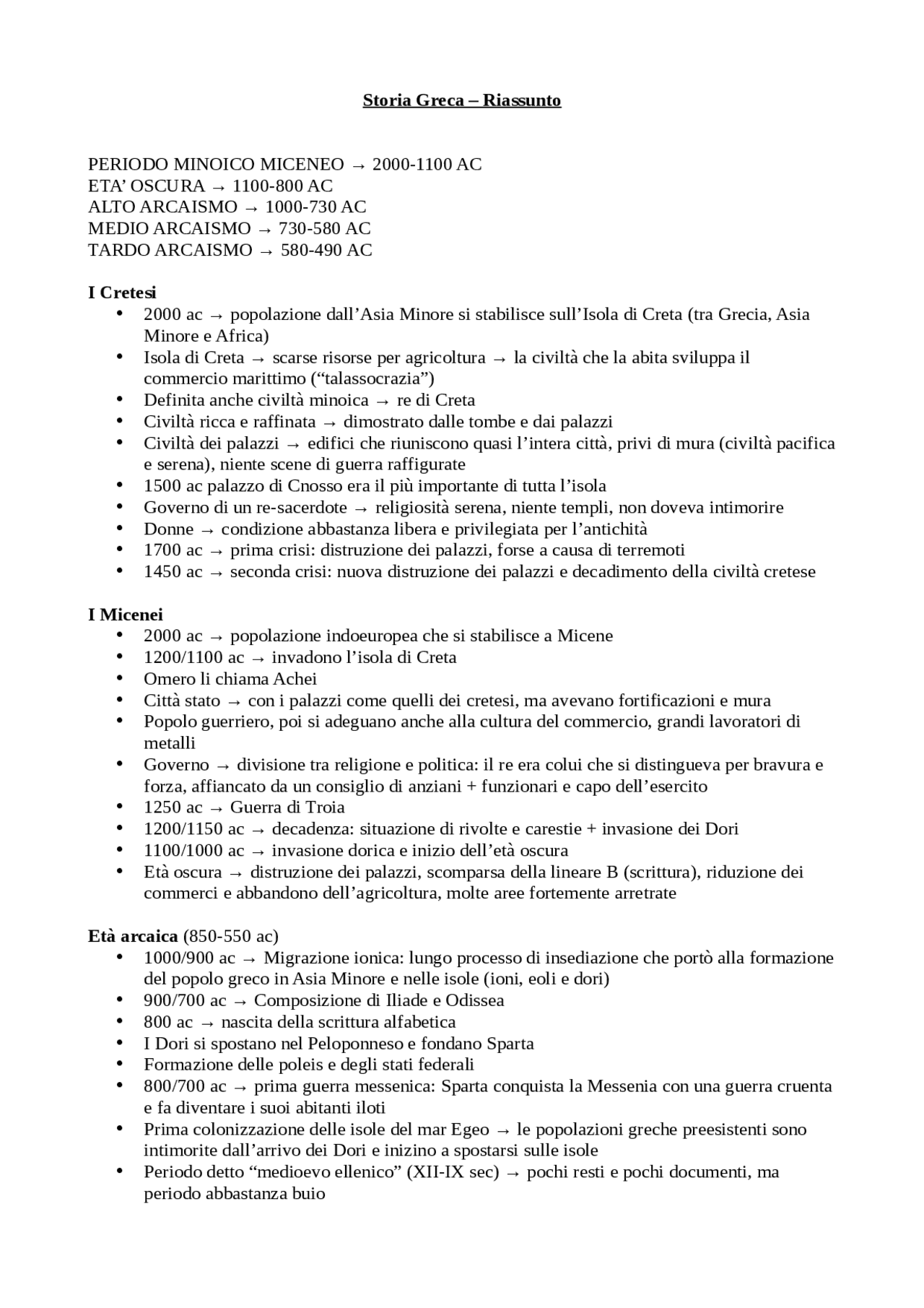 Manuale Di Storia Greca Cinzia Bearzot Riassunto Docsity