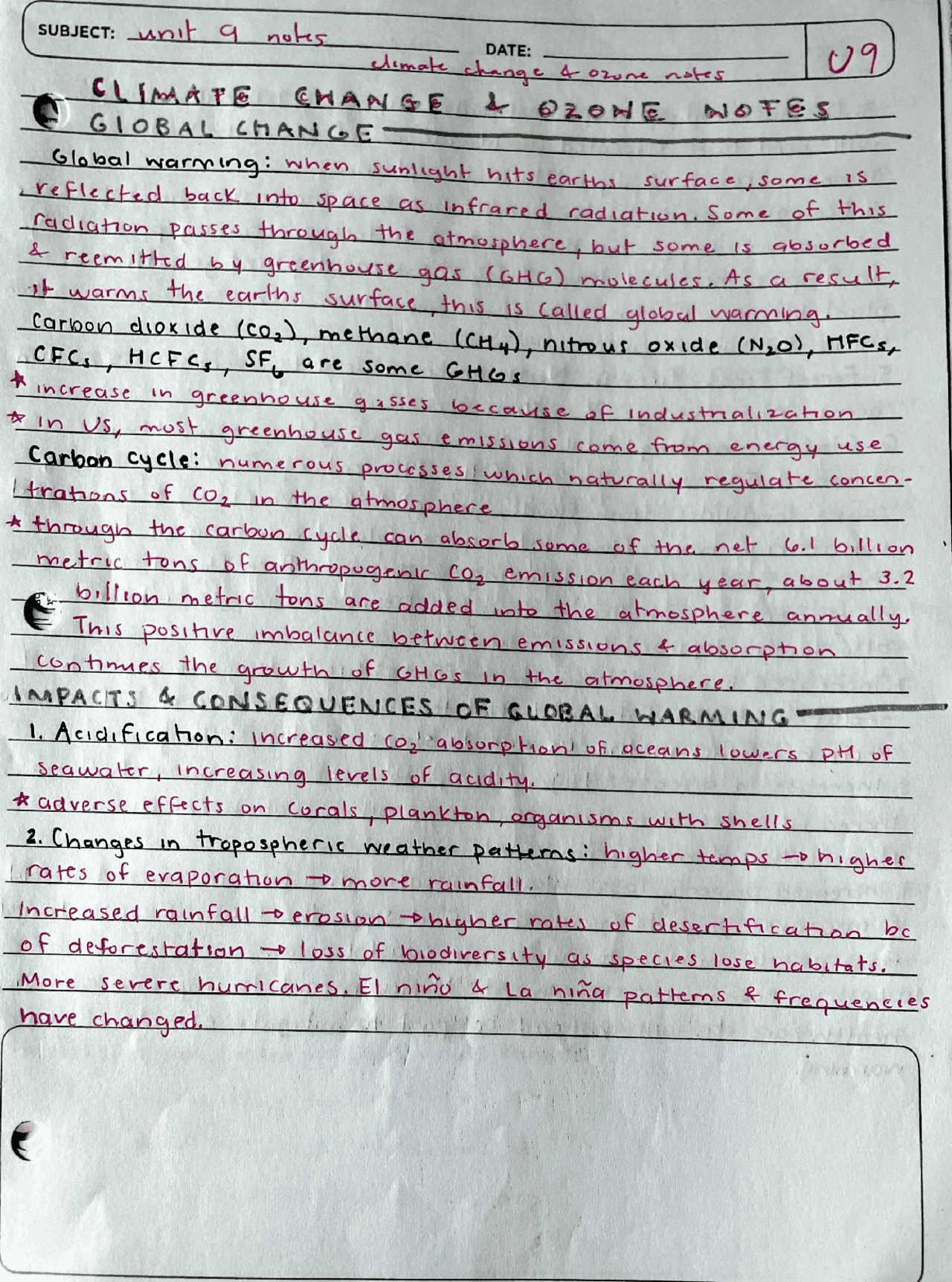 APES notes 9.1 & 9.2 | Study notes Environmental science | Docsity