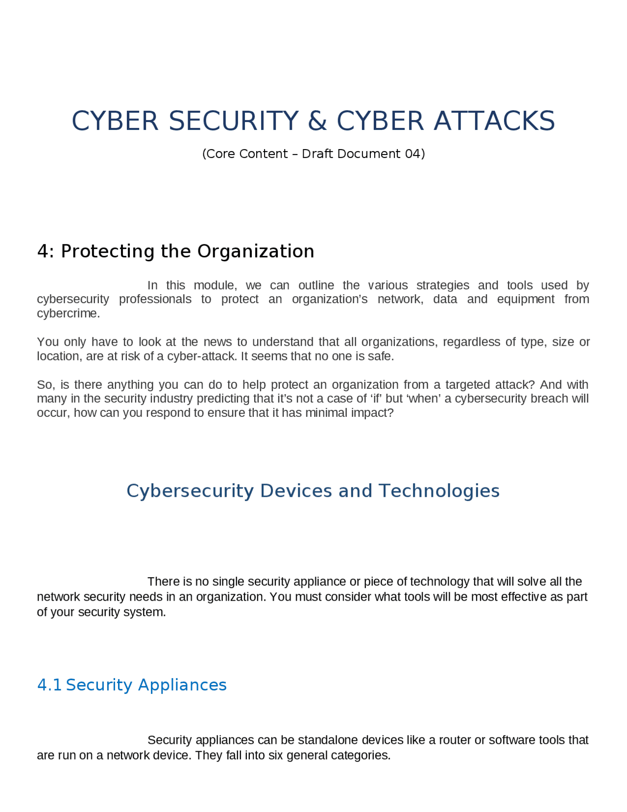 Cyber Security & Cyber Attucks - Docsity
