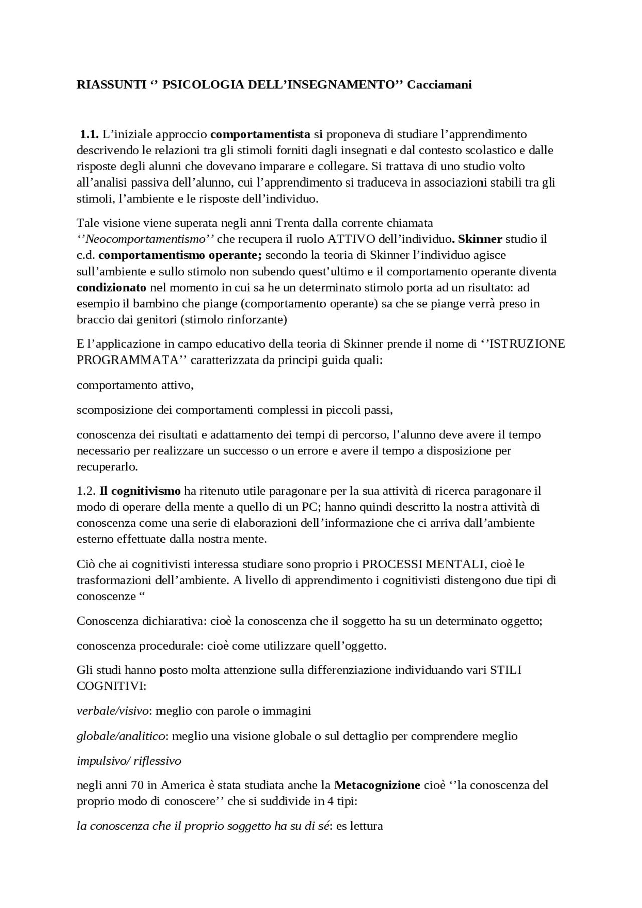 Riassunti Relazioni Tra Emozioni Docsity