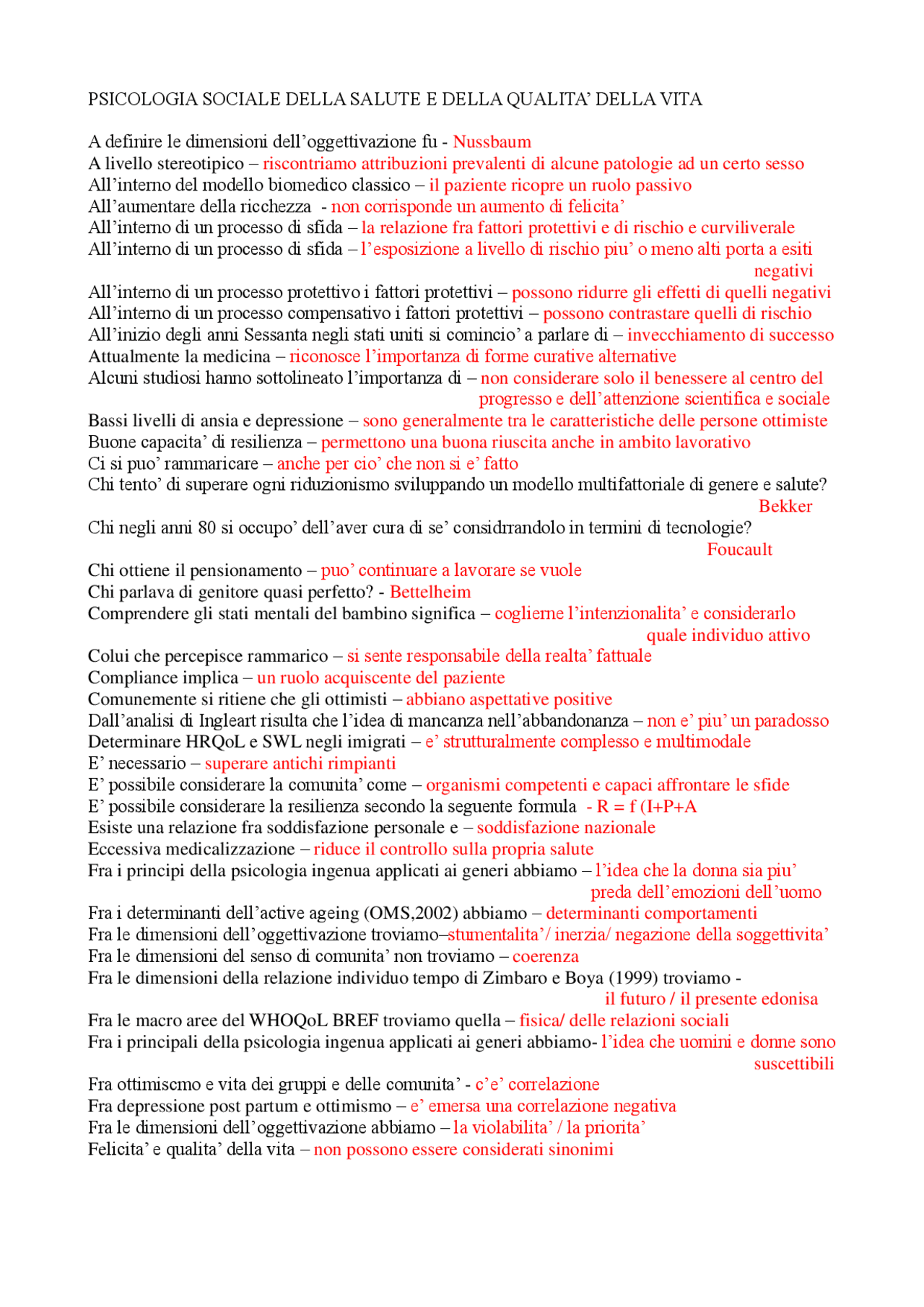 Psicologia Sociale Della Salute E Della Qualità Della Vita Prove D