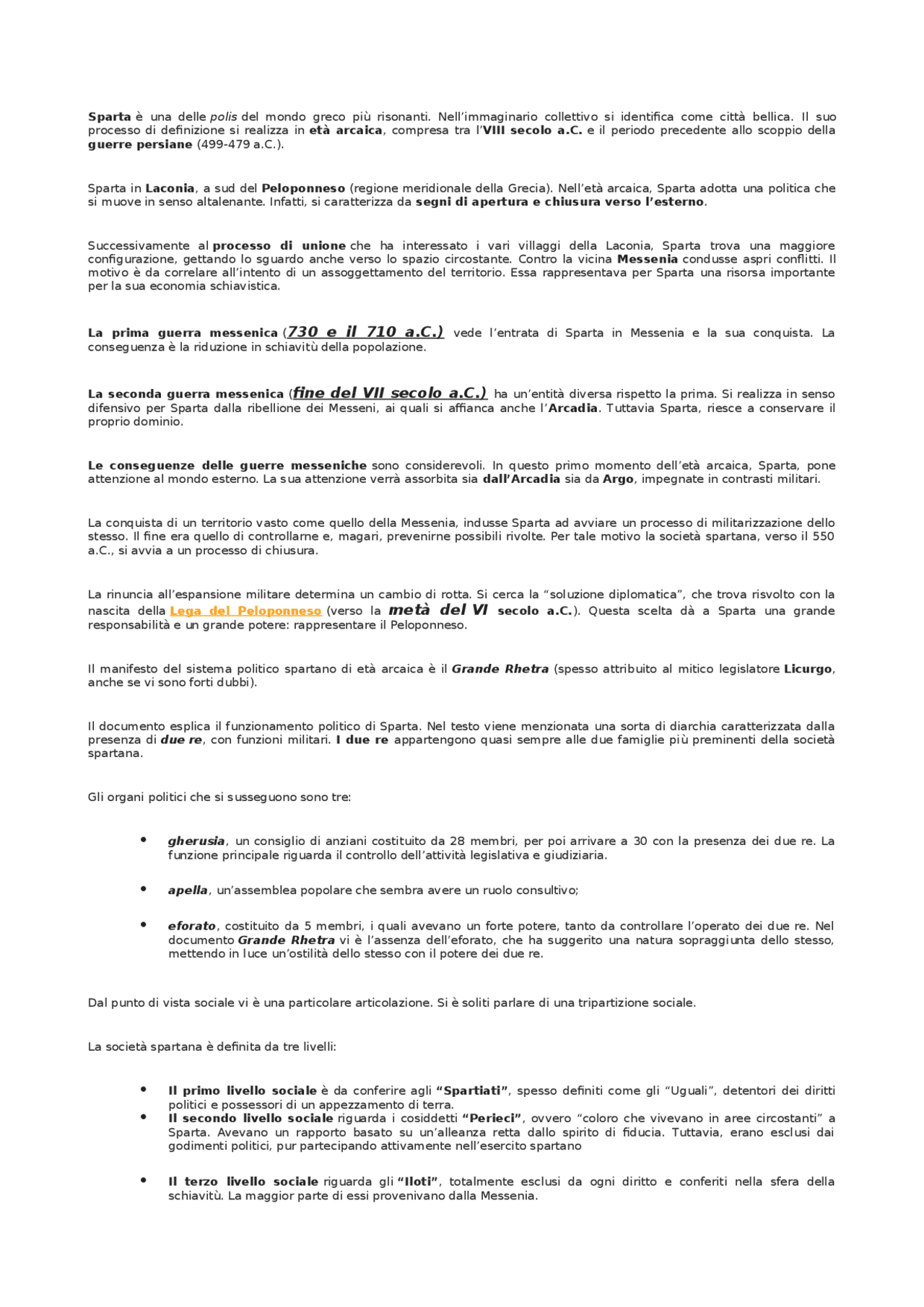 Storia Greca Riassunti Docsity
