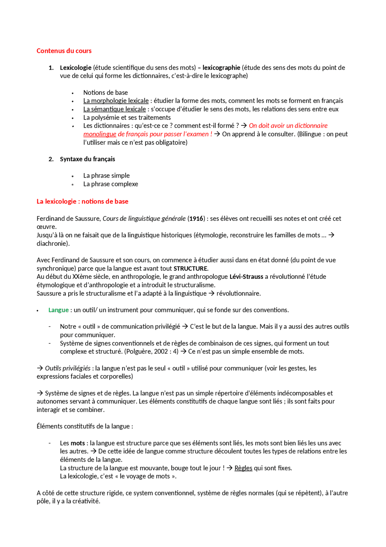 Modulo Teorico Francese Ii Prof Vicari Appunti Di Lingua Francese