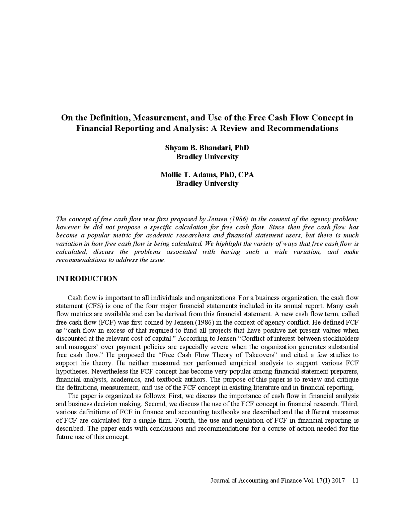 Understanding Free Cash Flow: Definition, Calculation, and Uses ...