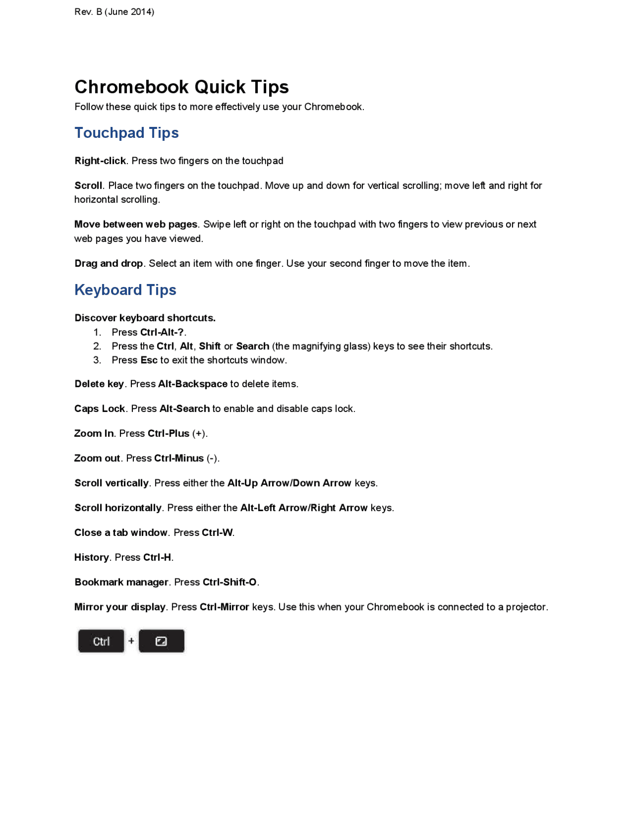 Chromebook Quick Tips: Touchpad, Keyboard, Screen Snapshots, and ...