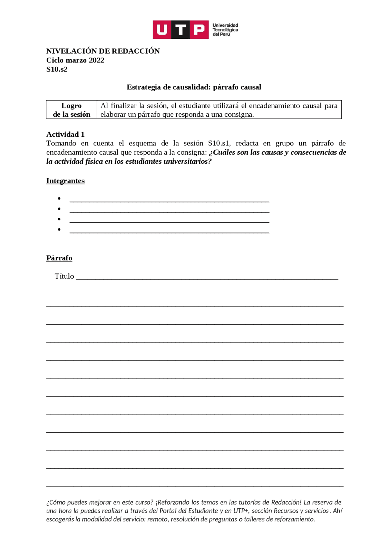 S10s2 Resolver Ejercicios Párrafo Causal Marzo 2022docx