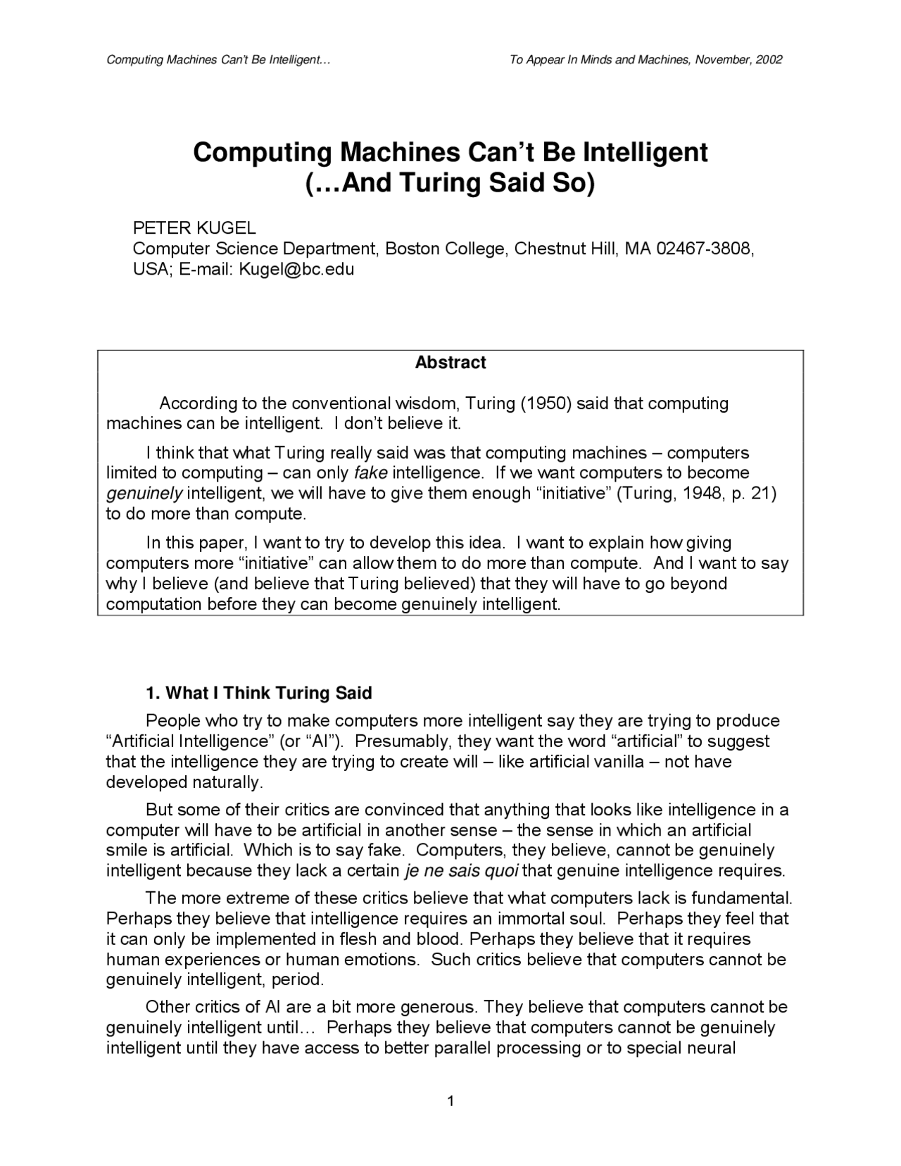 The Limits of Computing Machines in Achieving Genuine Intelligence | Exams Business Research ...