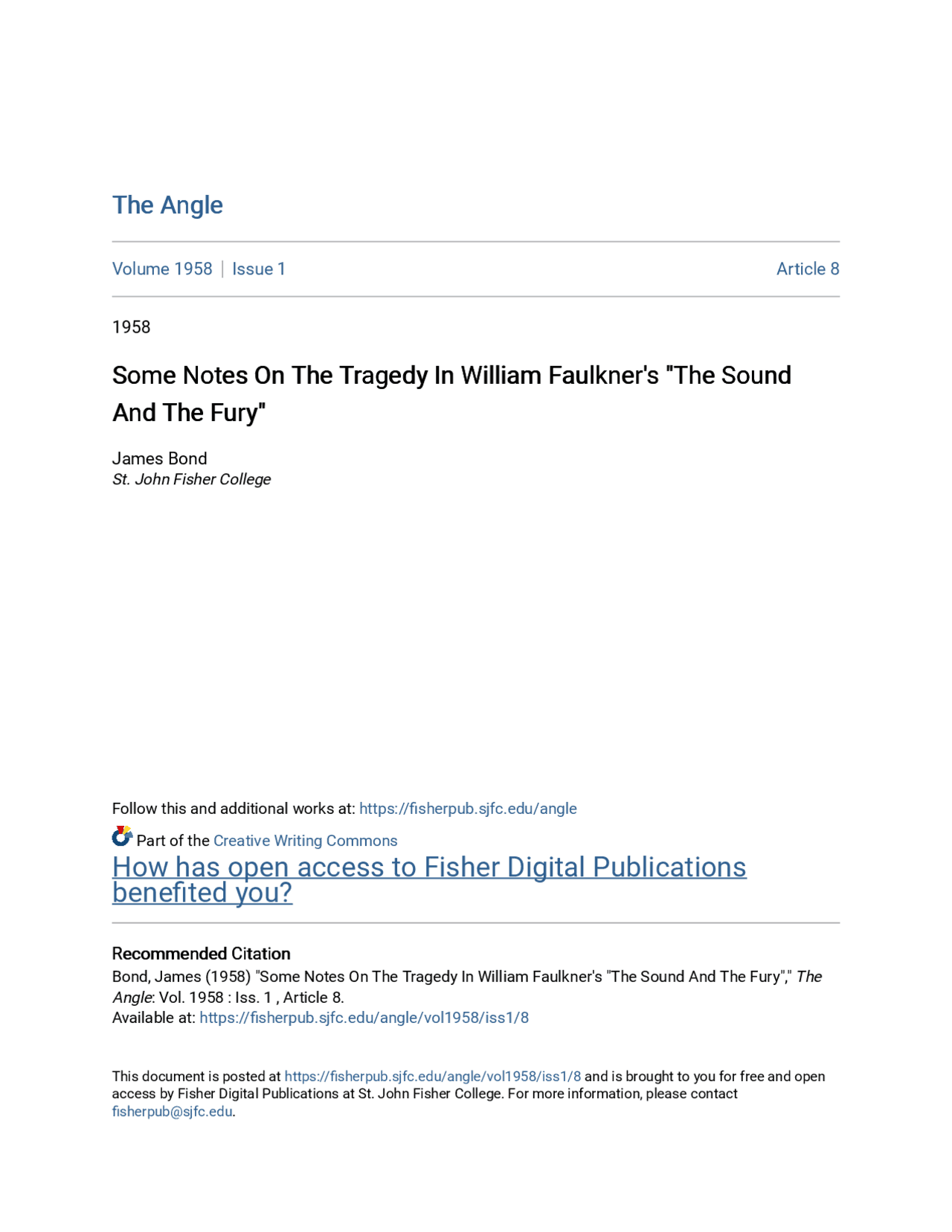 Critical Analysis of Tragedy in Faulkner's 'The Sound and the Fury' by ...