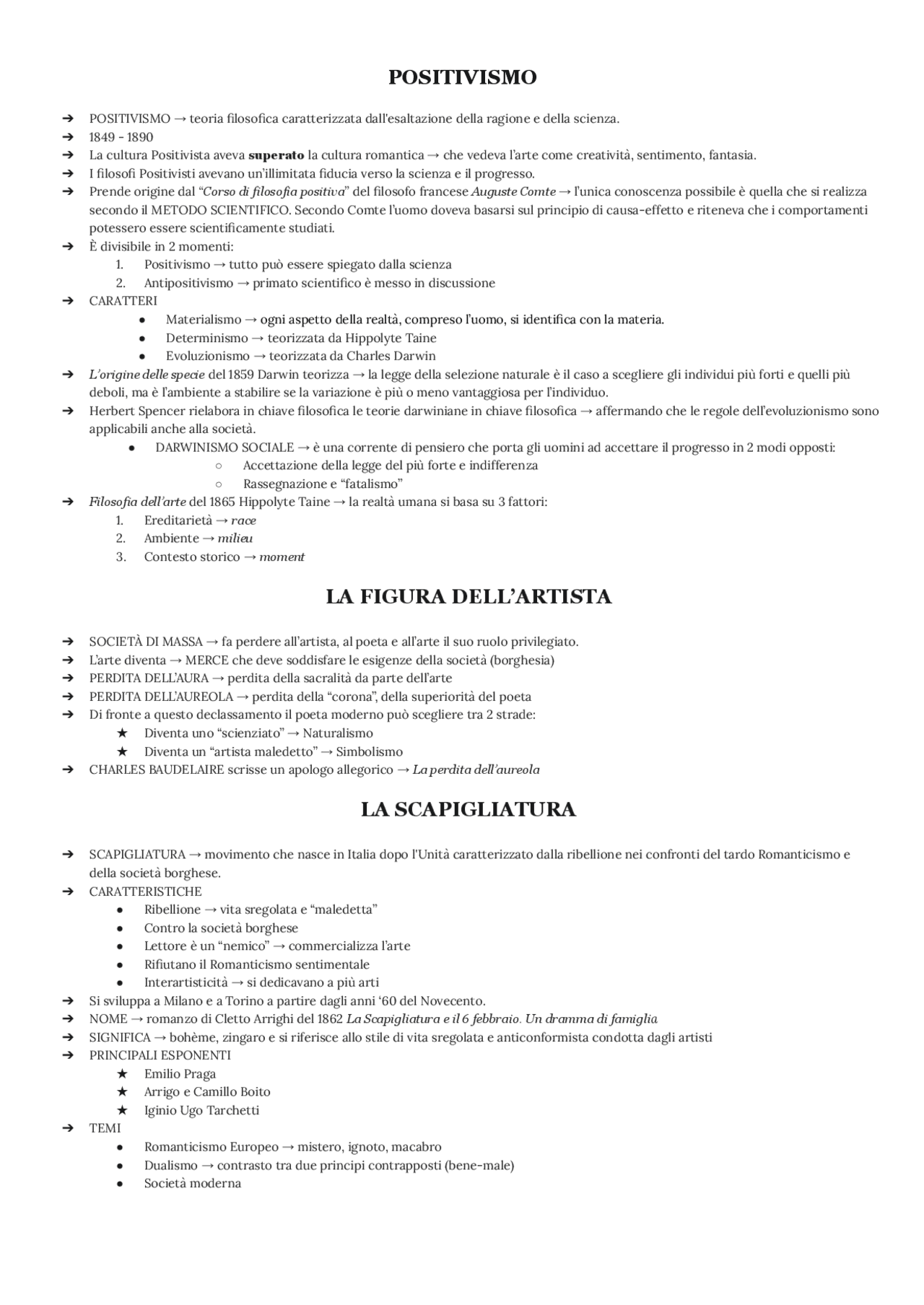 ITALIANO V SUPERIORE | Schemi e mappe concettuali di Italiano | Docsity