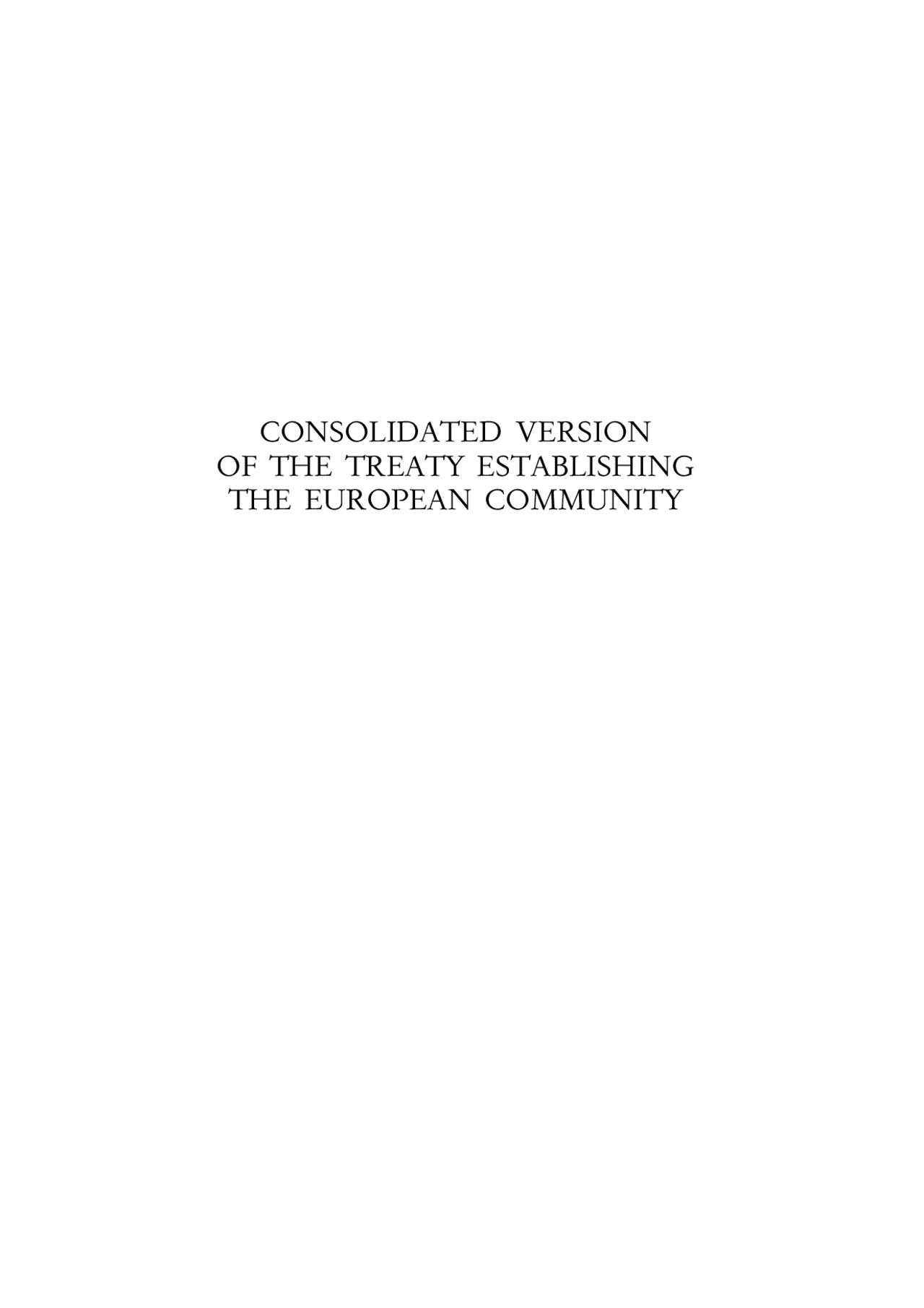 European Union Protocols: Overview of Treaty Establishing the European ...