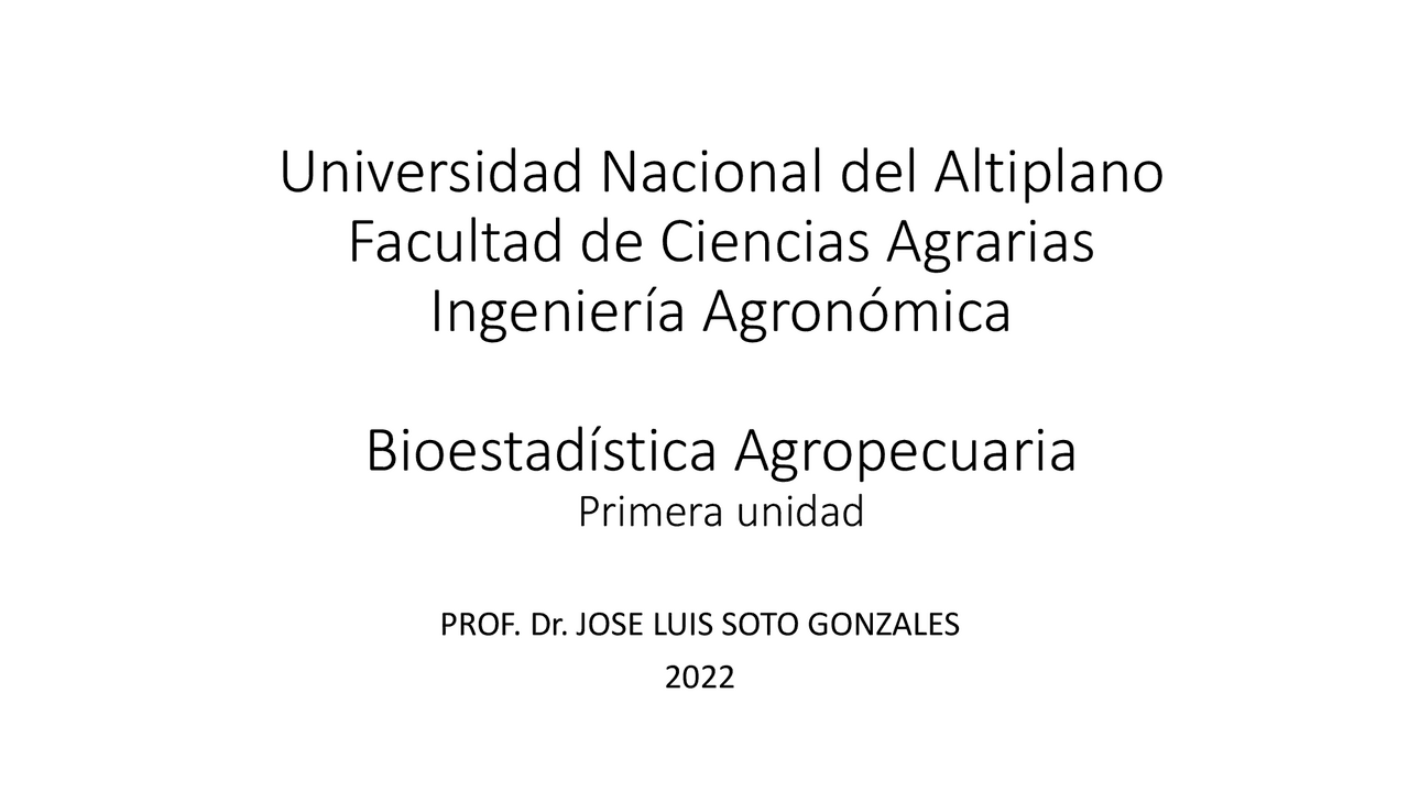 Temas De BioestadÍstica Slide Di Biostatistica Docsity