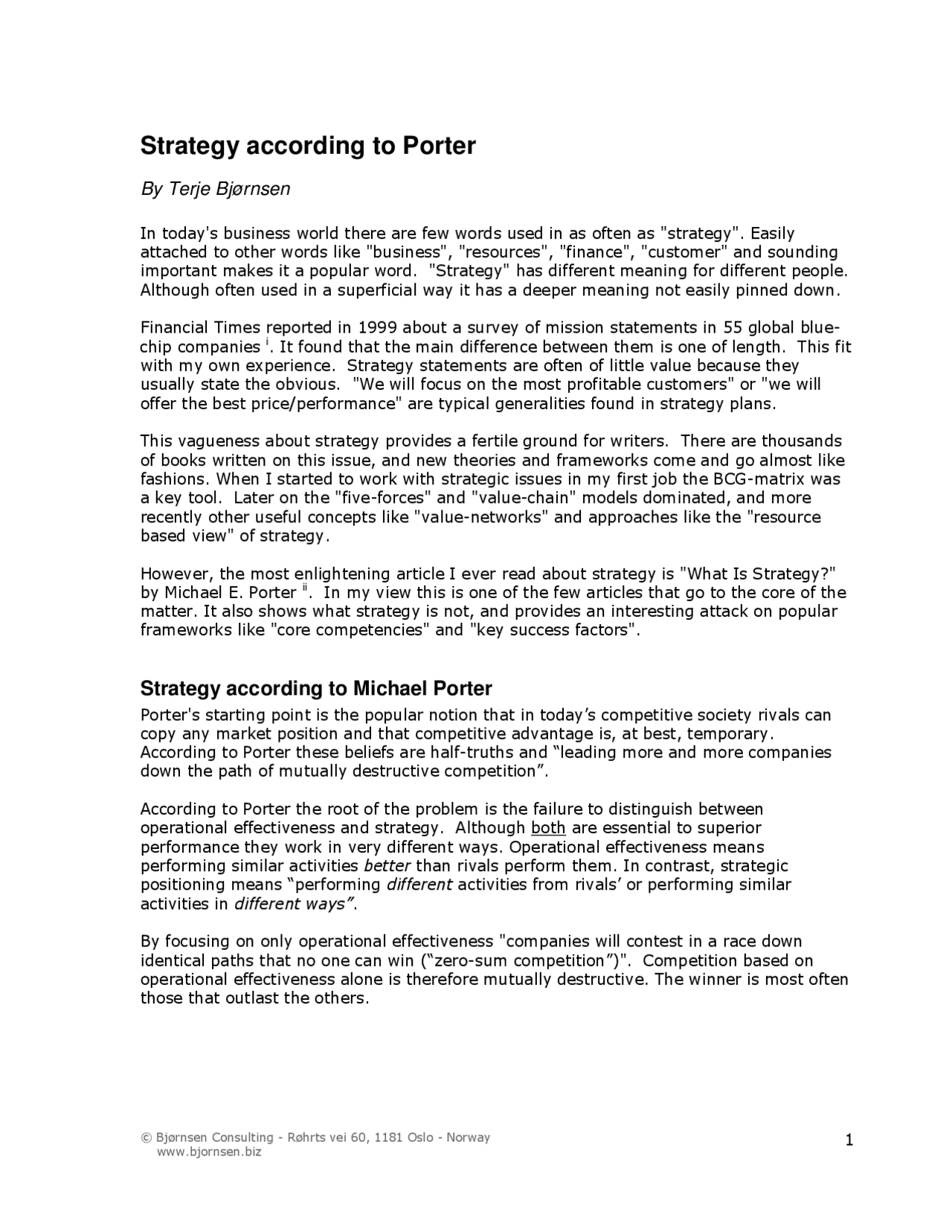 Management Lecture Notes Business Demography And Environmental
