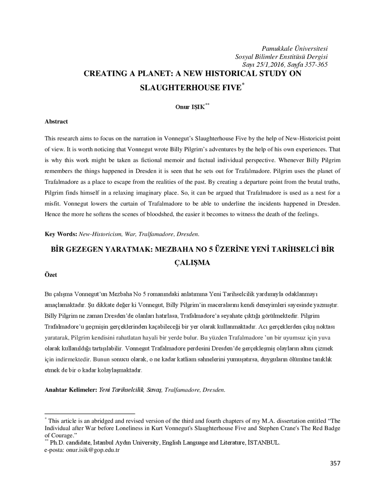 A NEW HISTORICAL STUDY ON SLAUGHTERHOUSE FIVE | Lecture notes German ...