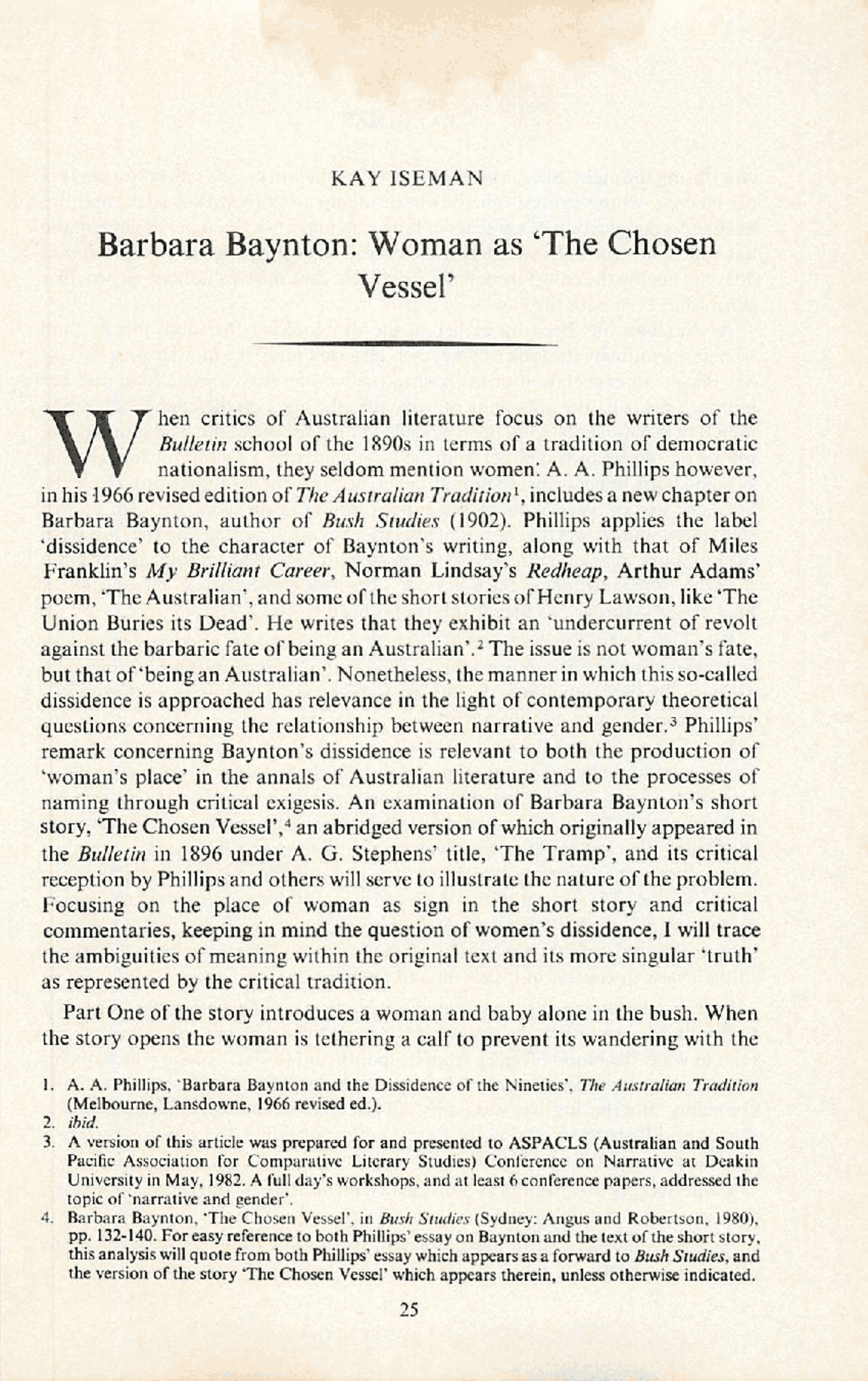 Barbara Baynton : Woman as 'The Chosen Vessel' | Lecture notes Law ...