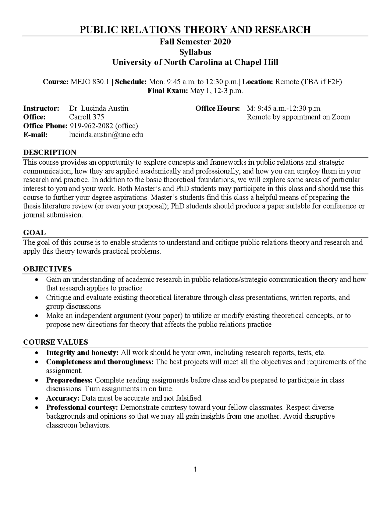 PUBLIC RELATIONS THEORY AND RESEARCH | Exercises Public Relations | Docsity