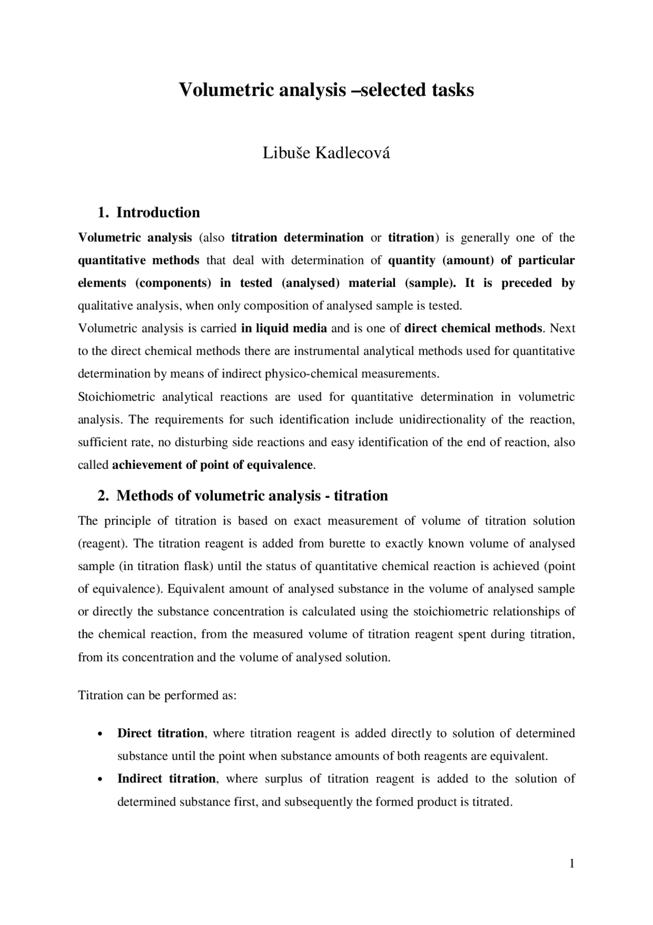 Volumetric Analysis: Titration Methods, Indicators, and Determination ...