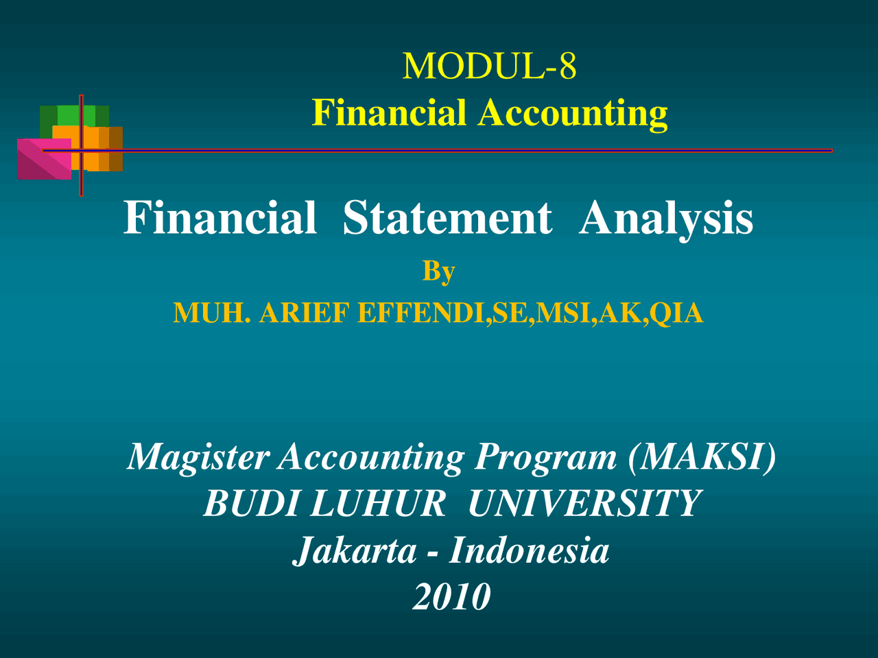 Modul 8- Financial Statement Analyisis | Study notes Financial ...