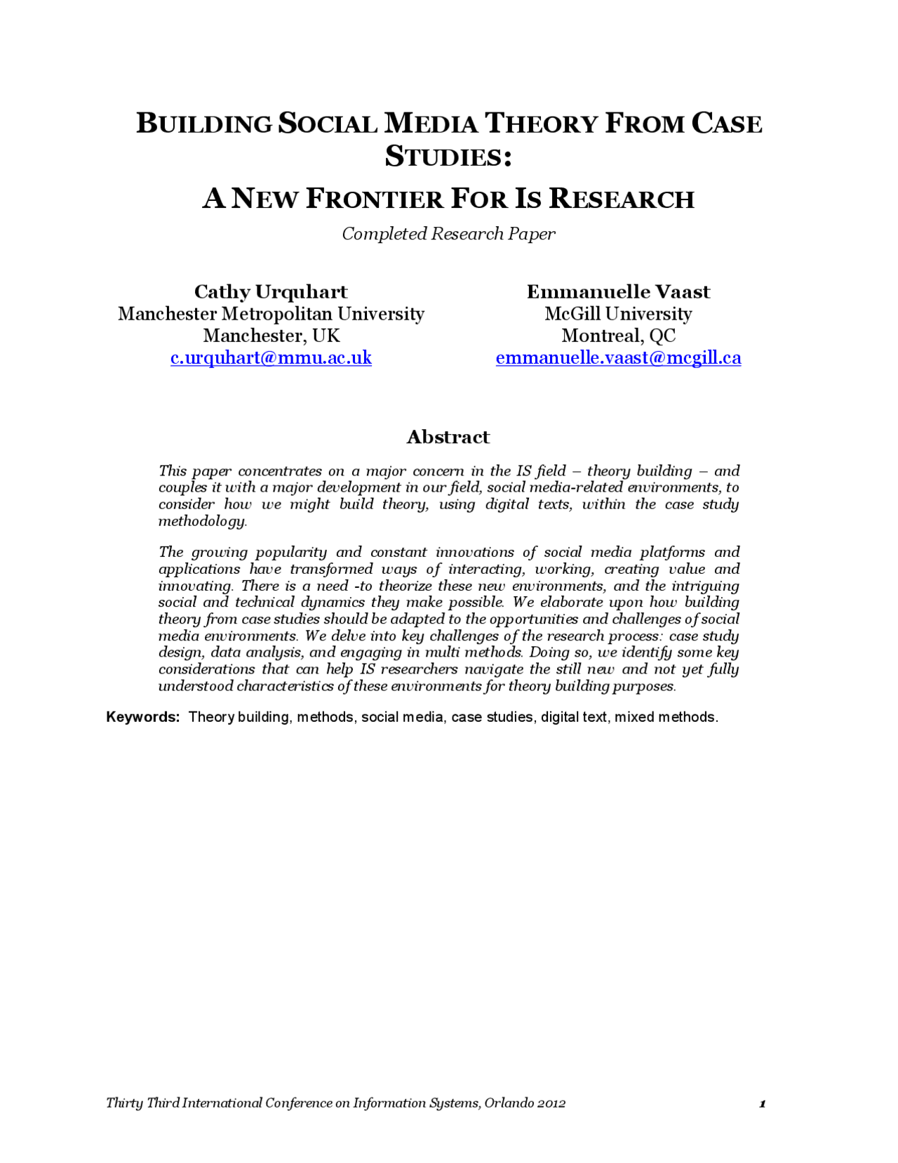 Opportunities & Challenges in Social Media Theory: Case Study Insights ...