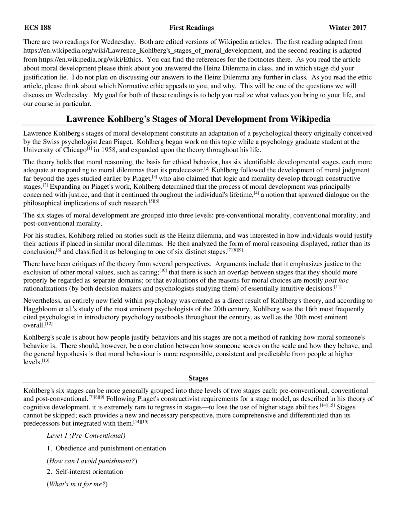 Lawrence Kohlberg's Stages of Moral Development ... | Schemes and Mind ...