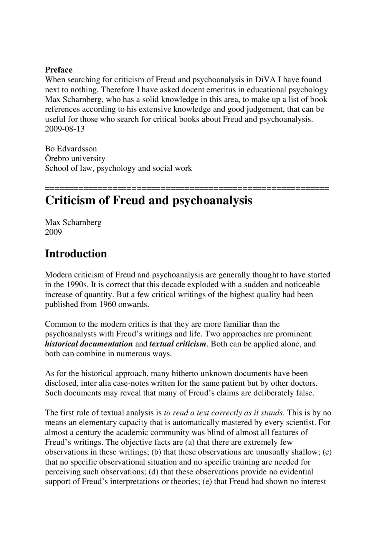 Criticism of Freud and psychoanalysis | Study Guides, Projects ...