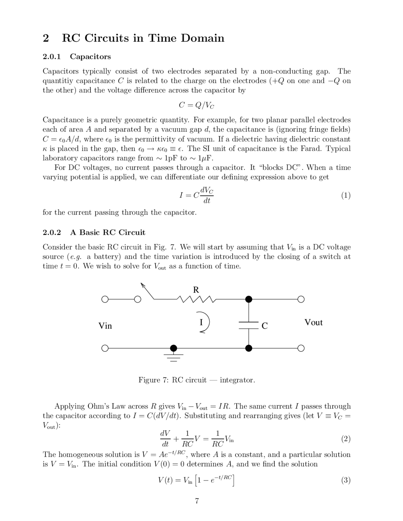 RC Circuit Analysis: Integrator, Differentiator, and Frequency Domain ...