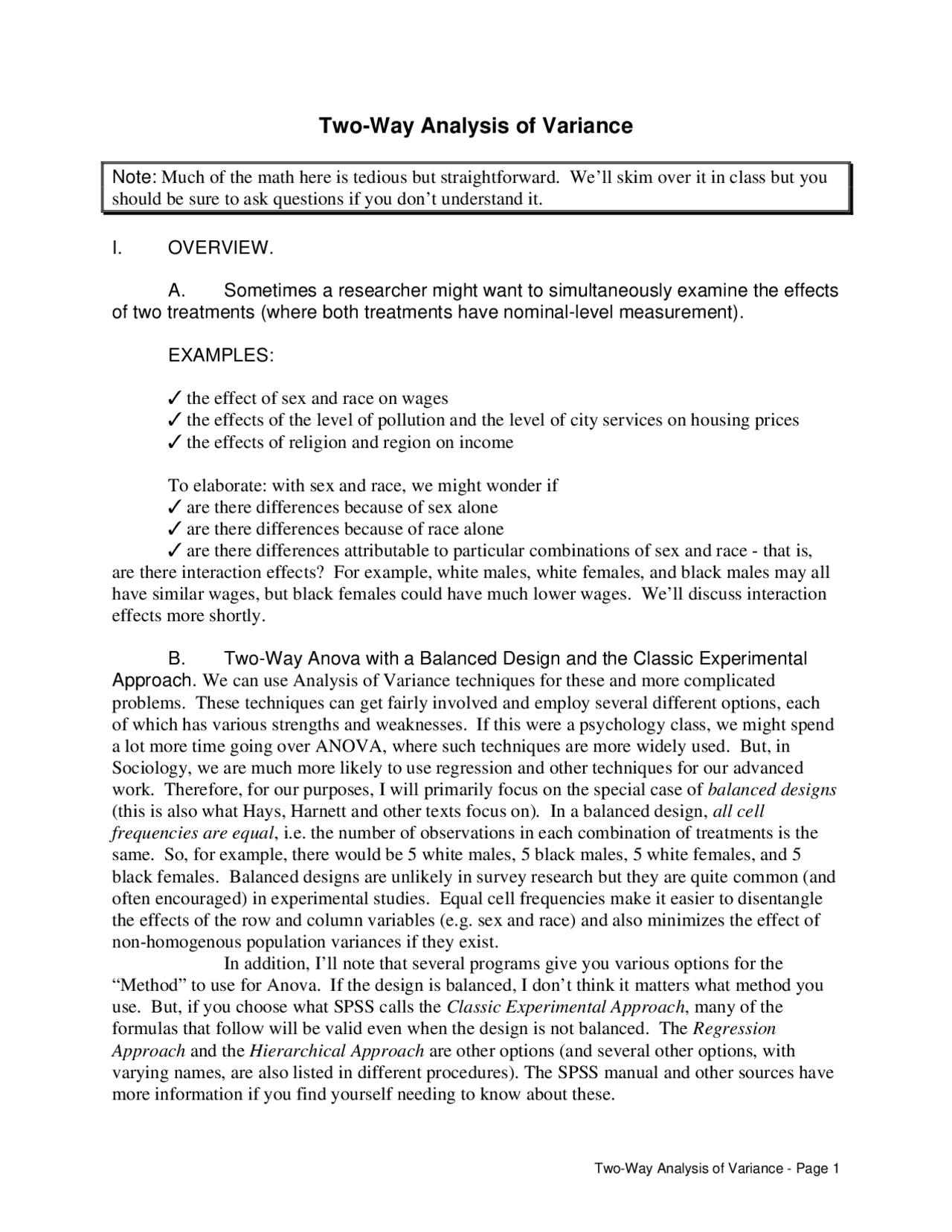 Two Way Analysis Of Variance Docsity