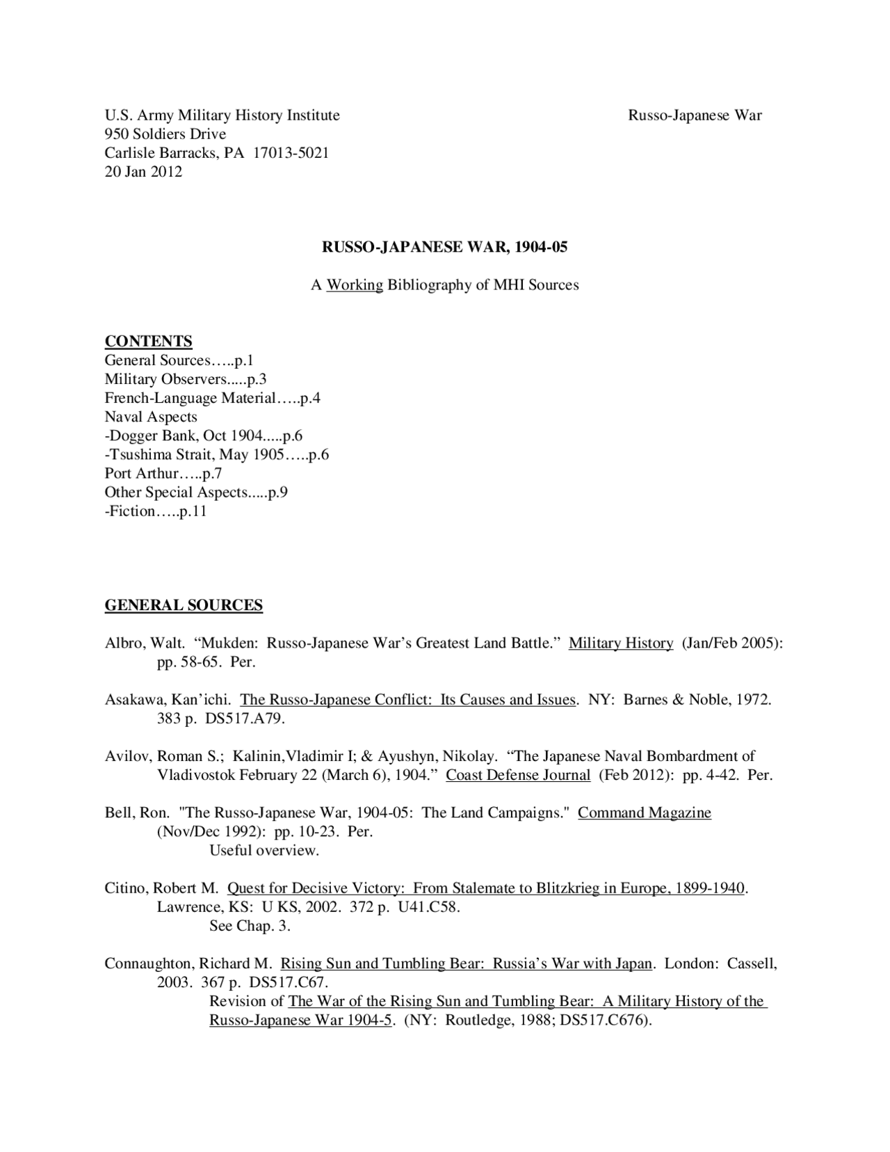 Russo Japanese War Overviewpdf Lecture Notes Japanese Language Docsity
