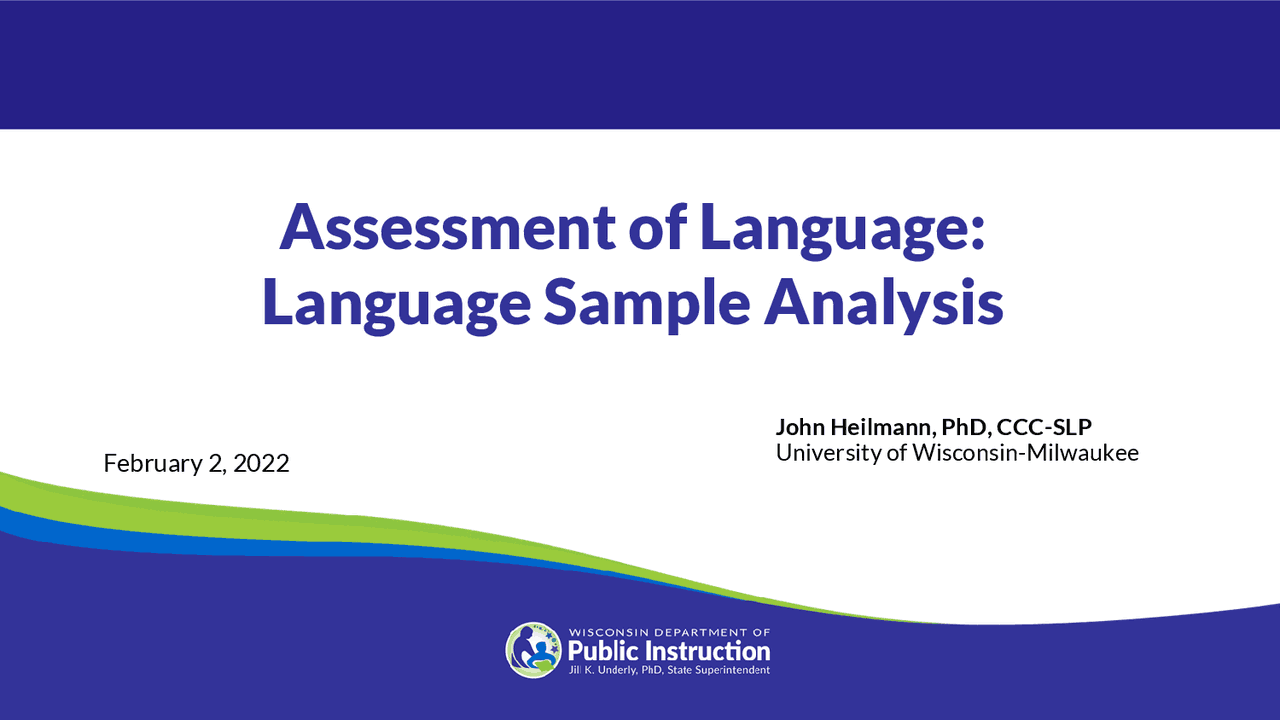 Assessment of Language: Language Sample Analysis | Study Guides ...
