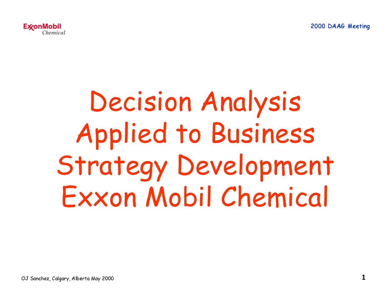 Decision Analysis Applied to Business Strategy Development ...