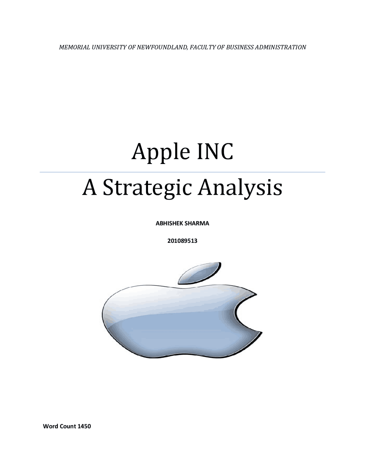 Apple INC A Strategic Analysis | Exams History - Docsity