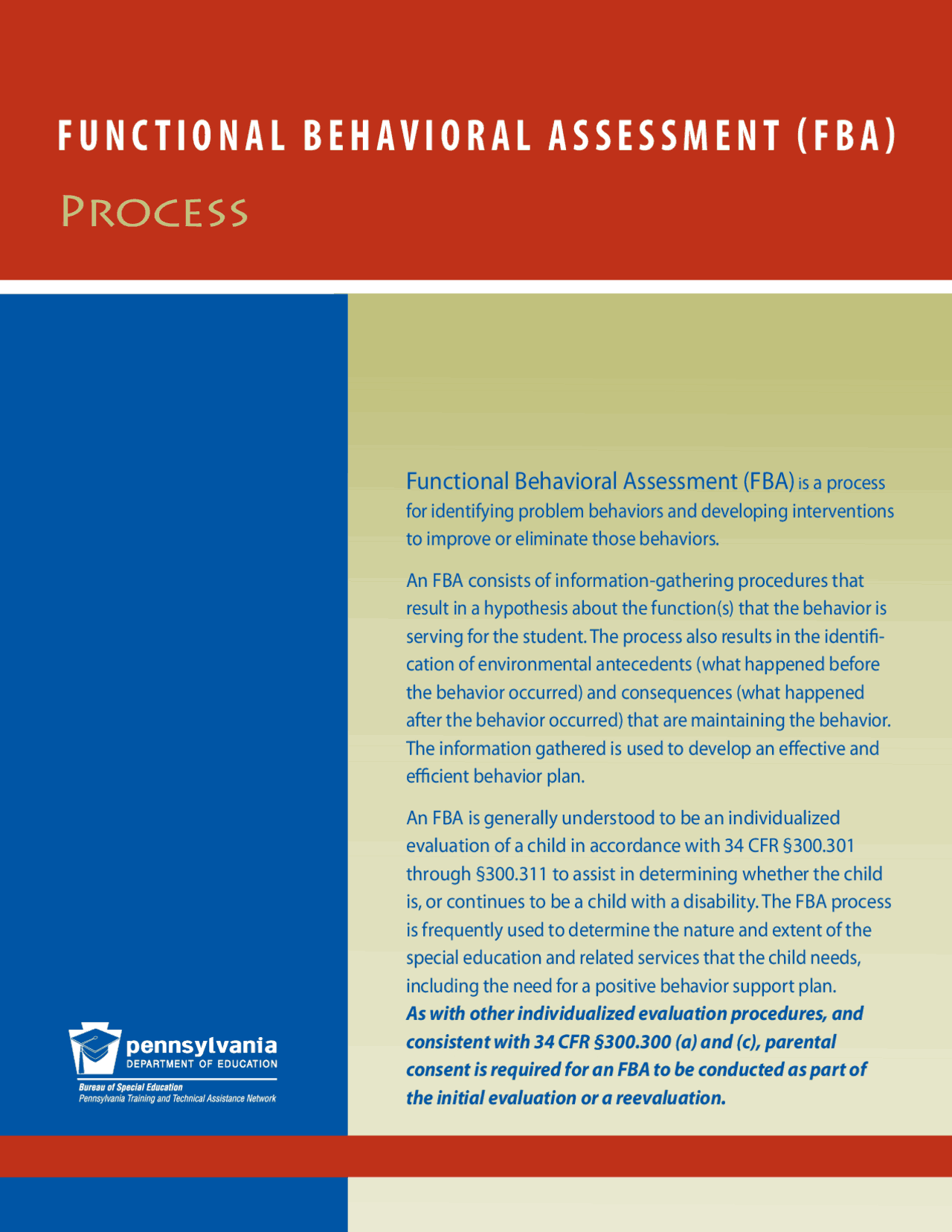 Functional Behaviour Analysis (FBA) Process | Study notes Behavioral ...