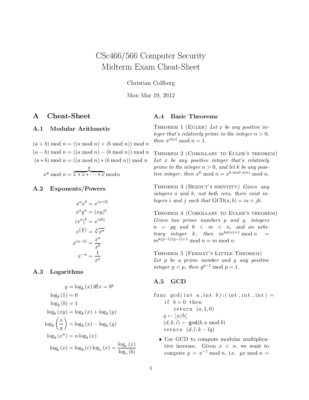 Computer Security Midterm Exam Cheat Sheet | Cheat Sheet Computer ...