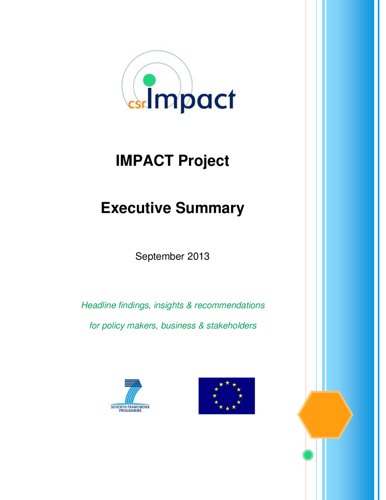 IMPACT Project Executive Summary | Study notes Business Accounting ...