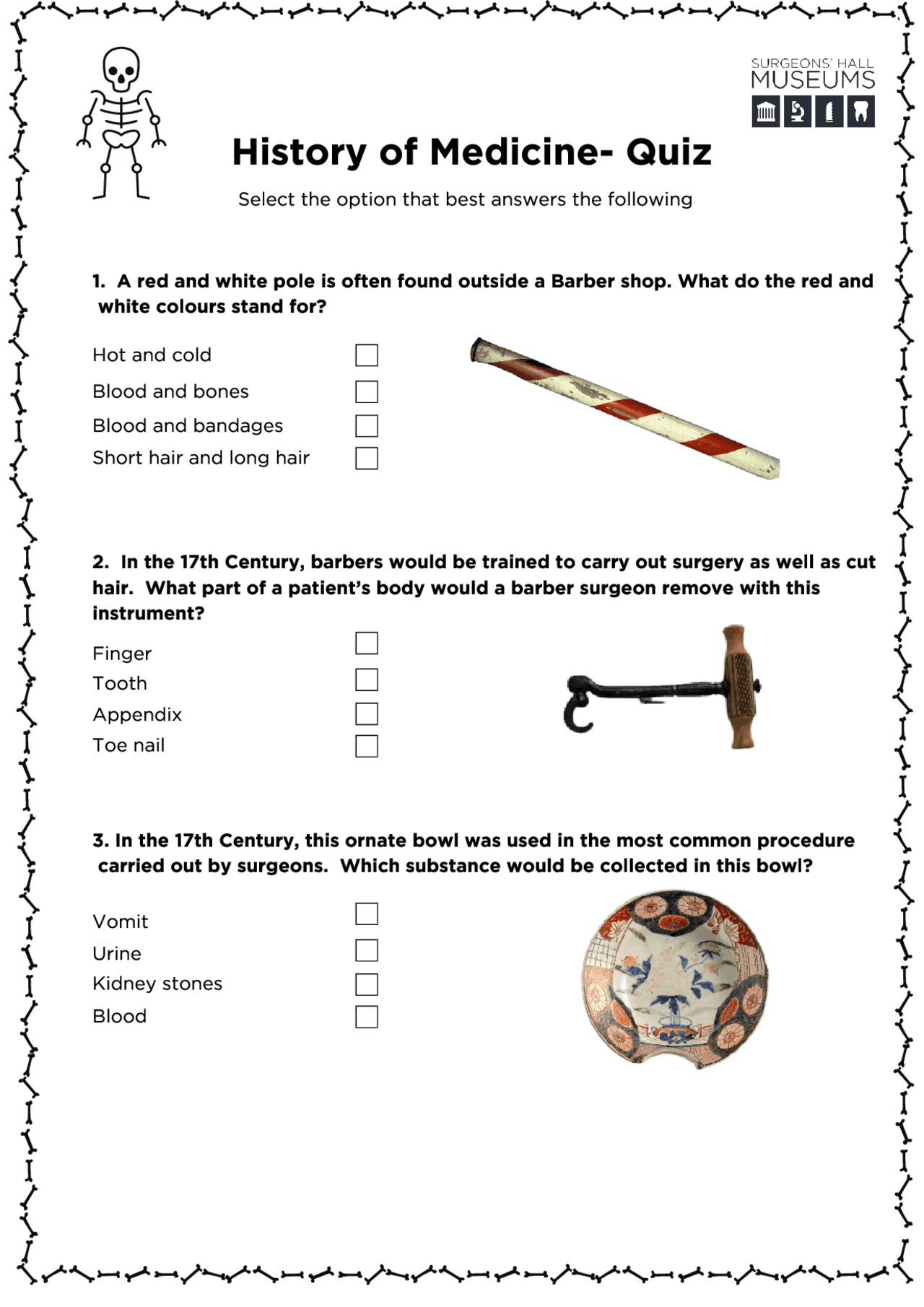 History of Medicine- Quiz | Exams History - Docsity