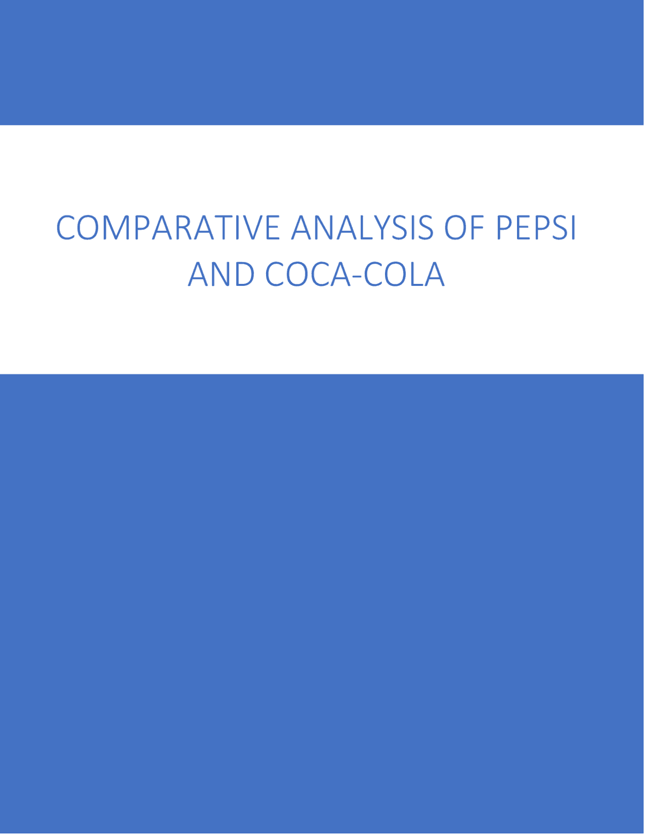 COMPARATIVE ANALYSIS OF PEPSI AND COCA-COLA | Slides Business ...