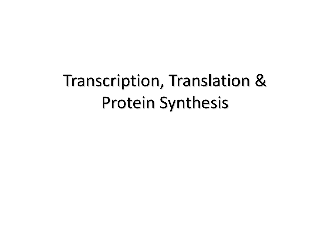 Transcription, Translation & Protein Synthesis | Schemes and Mind Maps ...
