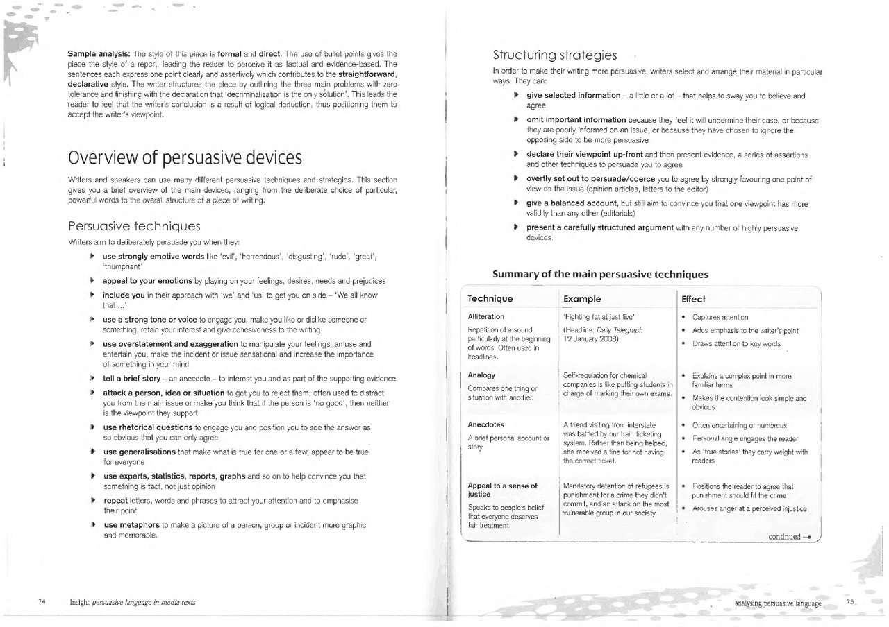 Insight-analysing-persuasive-language.pdf - Docsity