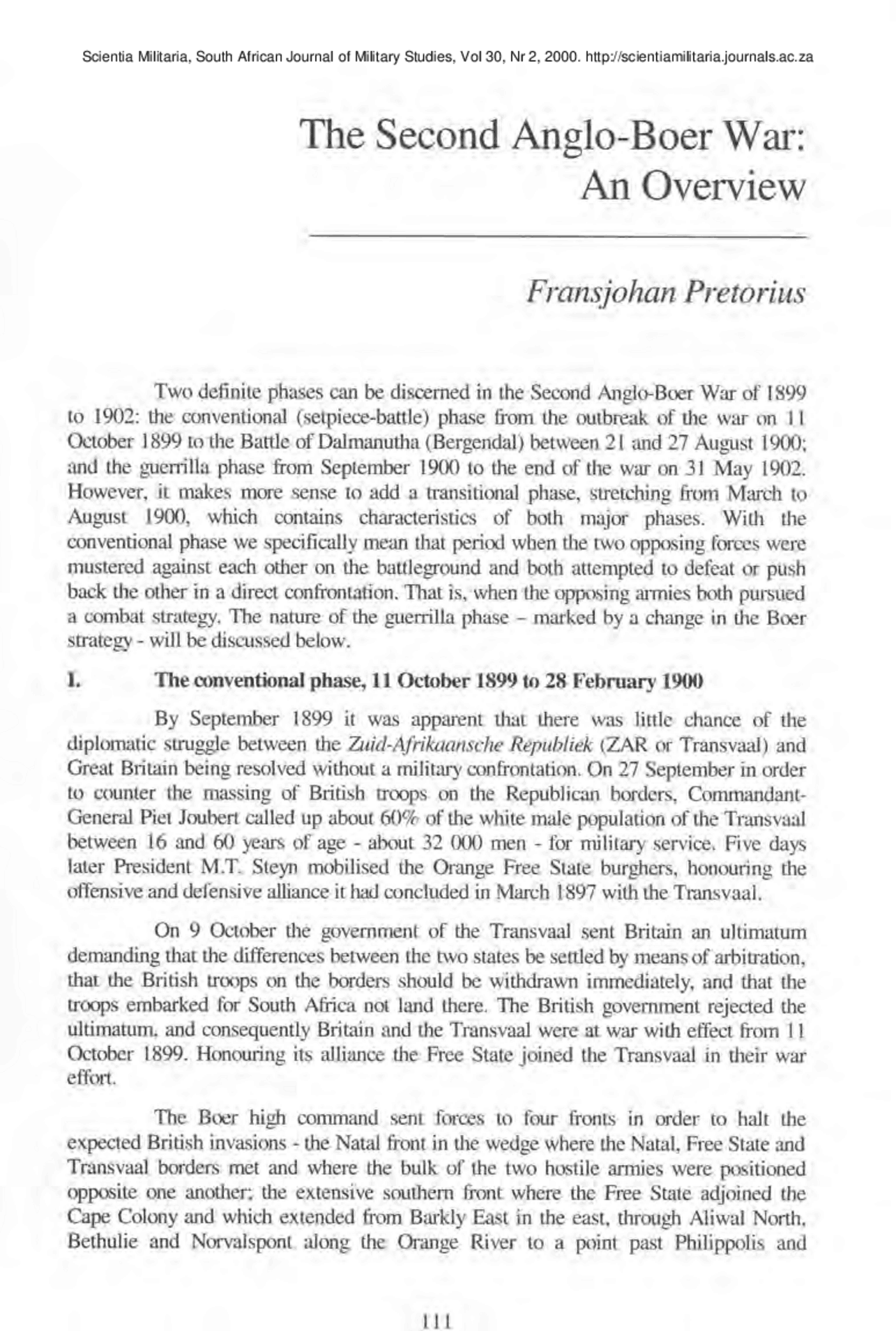 The Second Anglo Boer War An Overview Schemes And Mind Maps French