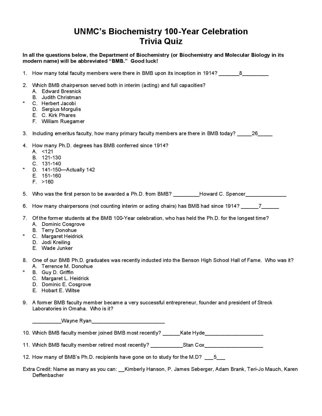 Biochemistry Quiz | Quizzes Biochemistry | Docsity