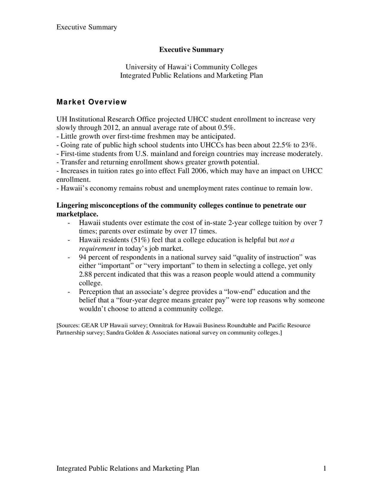 Executive Summary | Lecture notes Marketing | Docsity