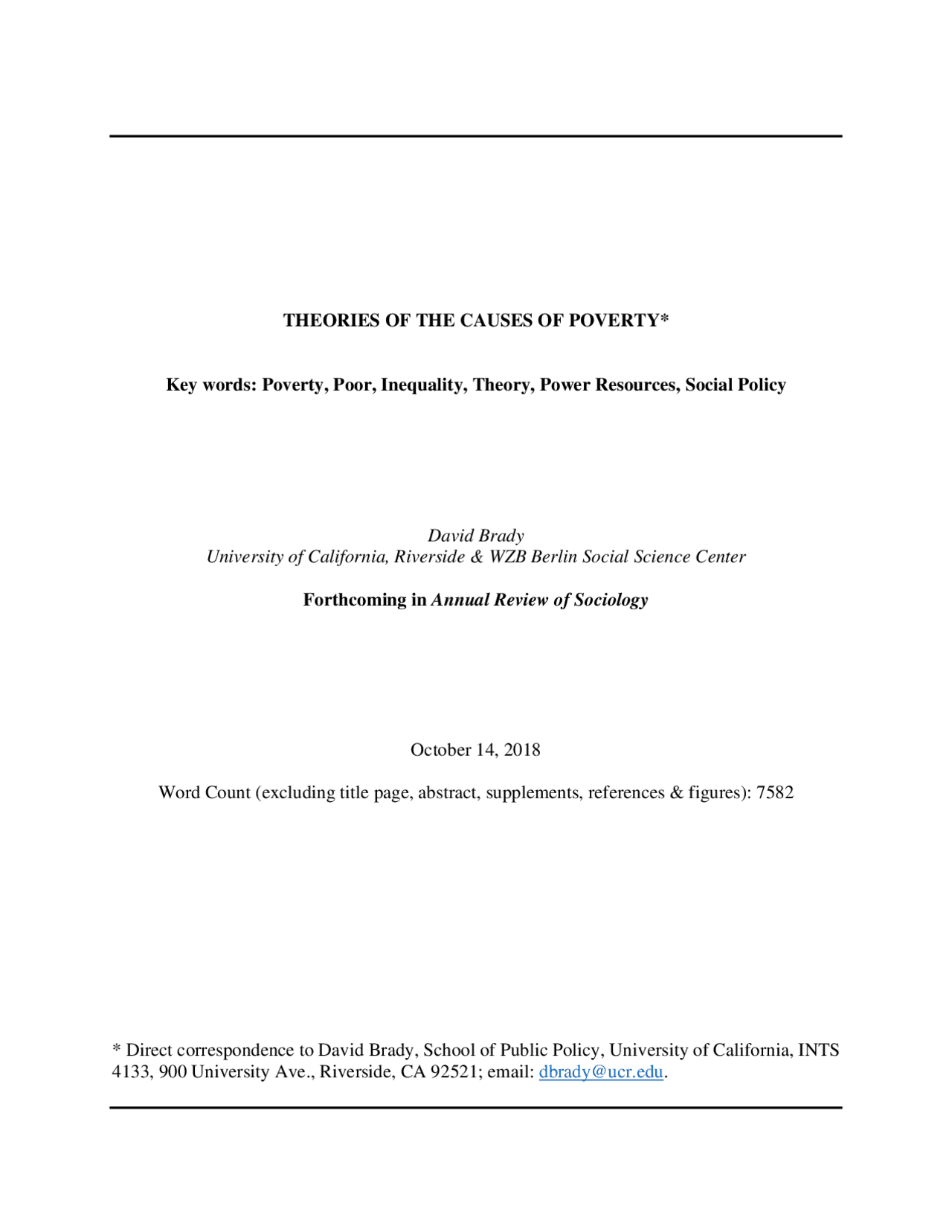 THEORIES OF THE CAUSES OF POVERTY Key Words Study Notes Literature theories-of-the-causes-of-poverty-key-words-study-notes-literature