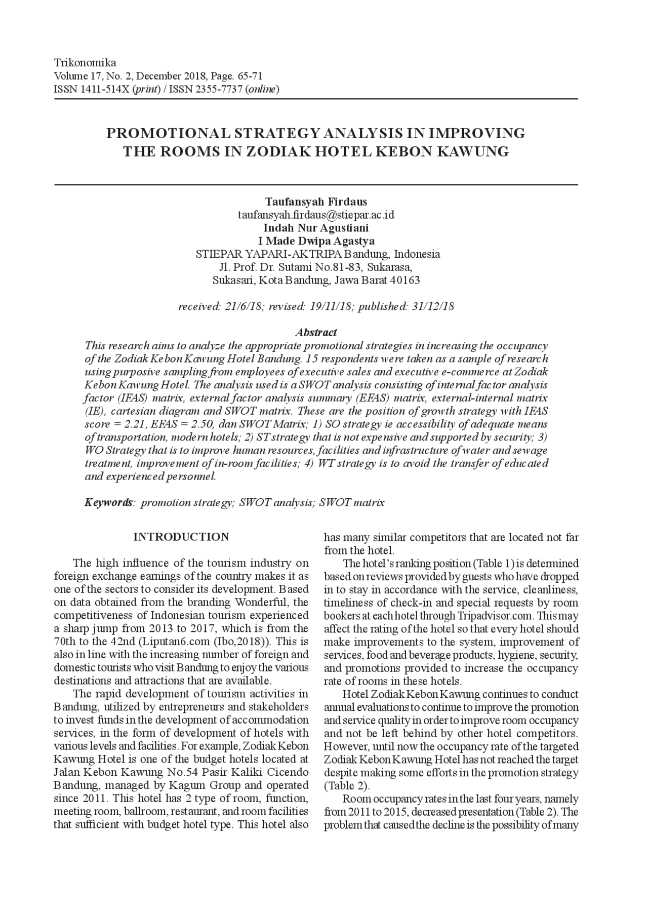 PROMOTIONAL STRATEGY ANALYSIS IN IMPROVING THE ... | Study notes ...