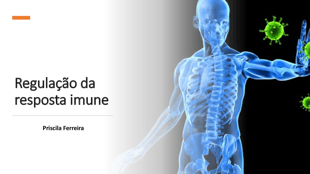 Regulação da resposta imune | Notas de aula Imunologia | Docsity