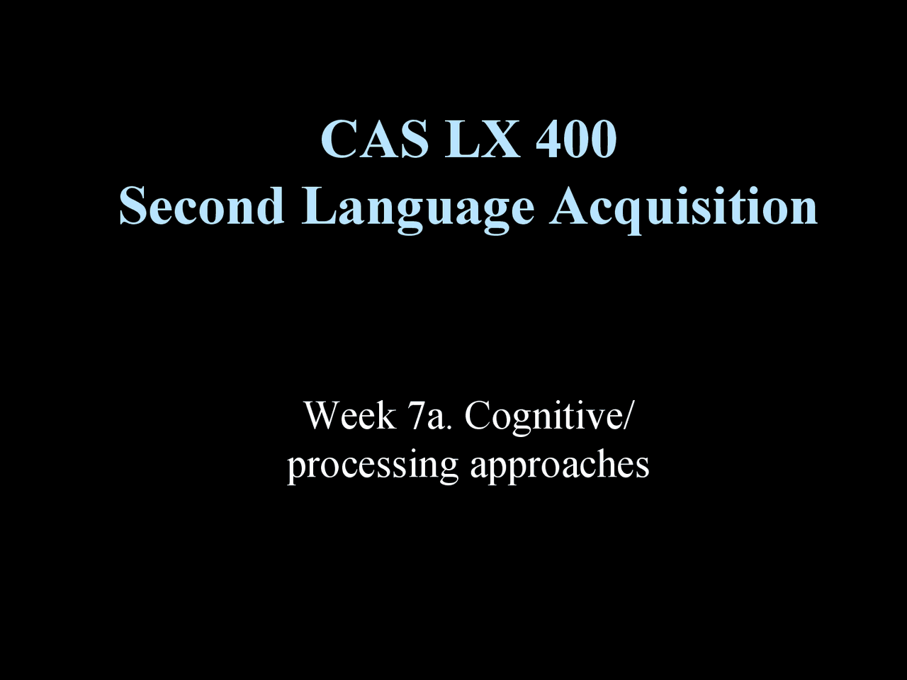 Second Language Acquisition Lecture Slides Docsity
