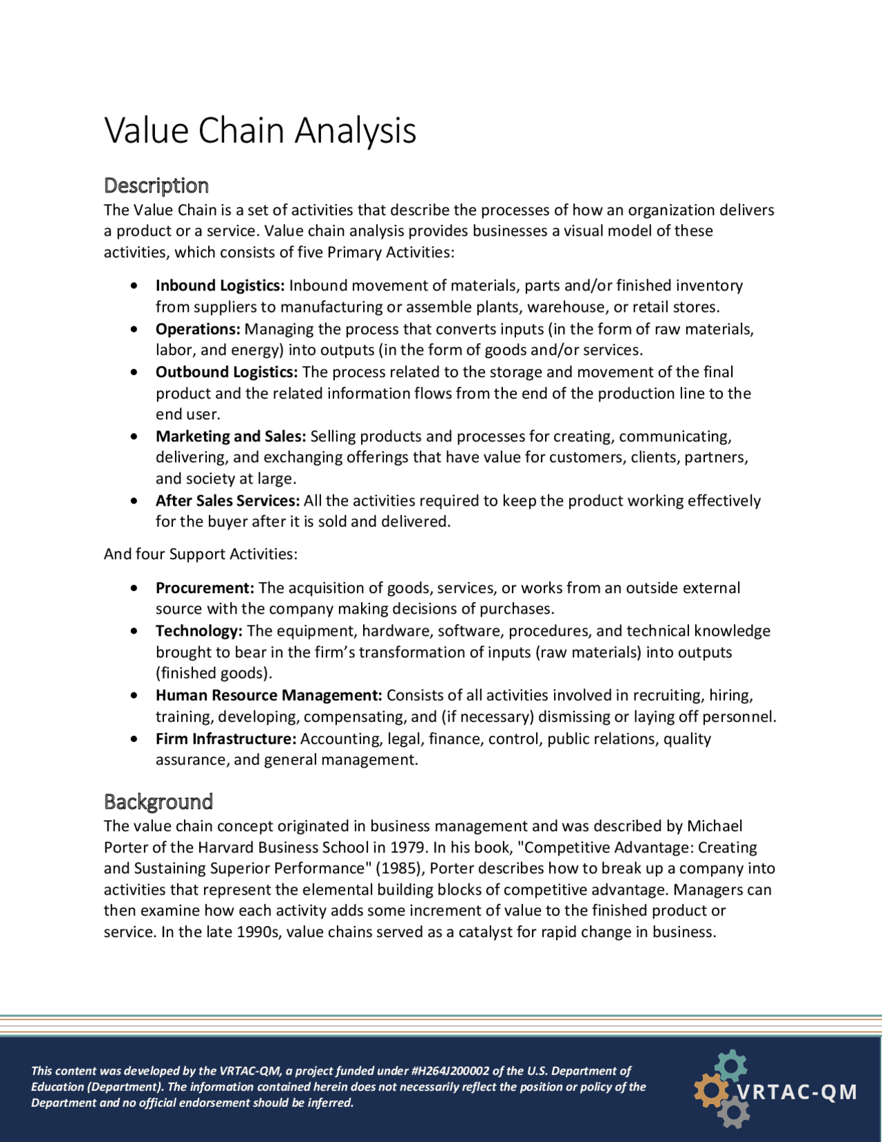 Value Chain Analysis Summaries Logistics Docsity