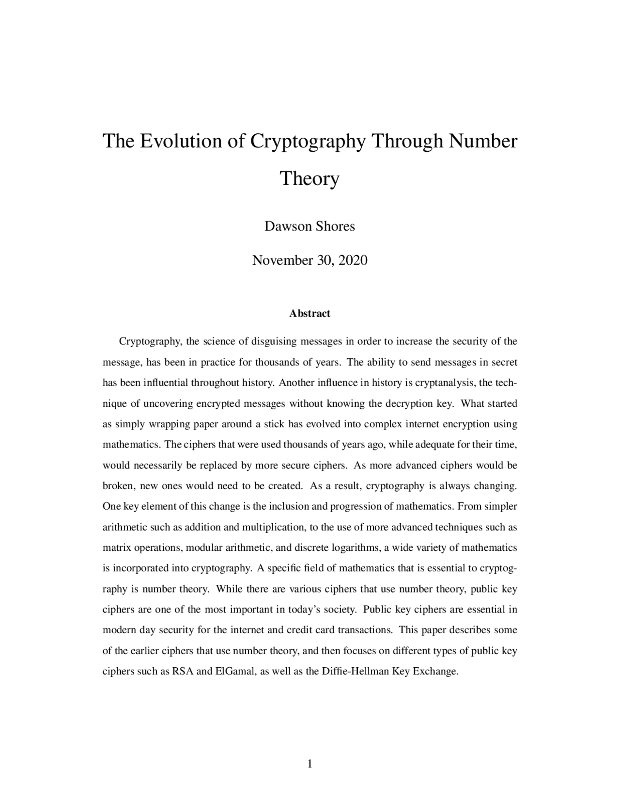 The Evolution of Cryptography Through Number Theory | Summaries Number Theory | Docsity