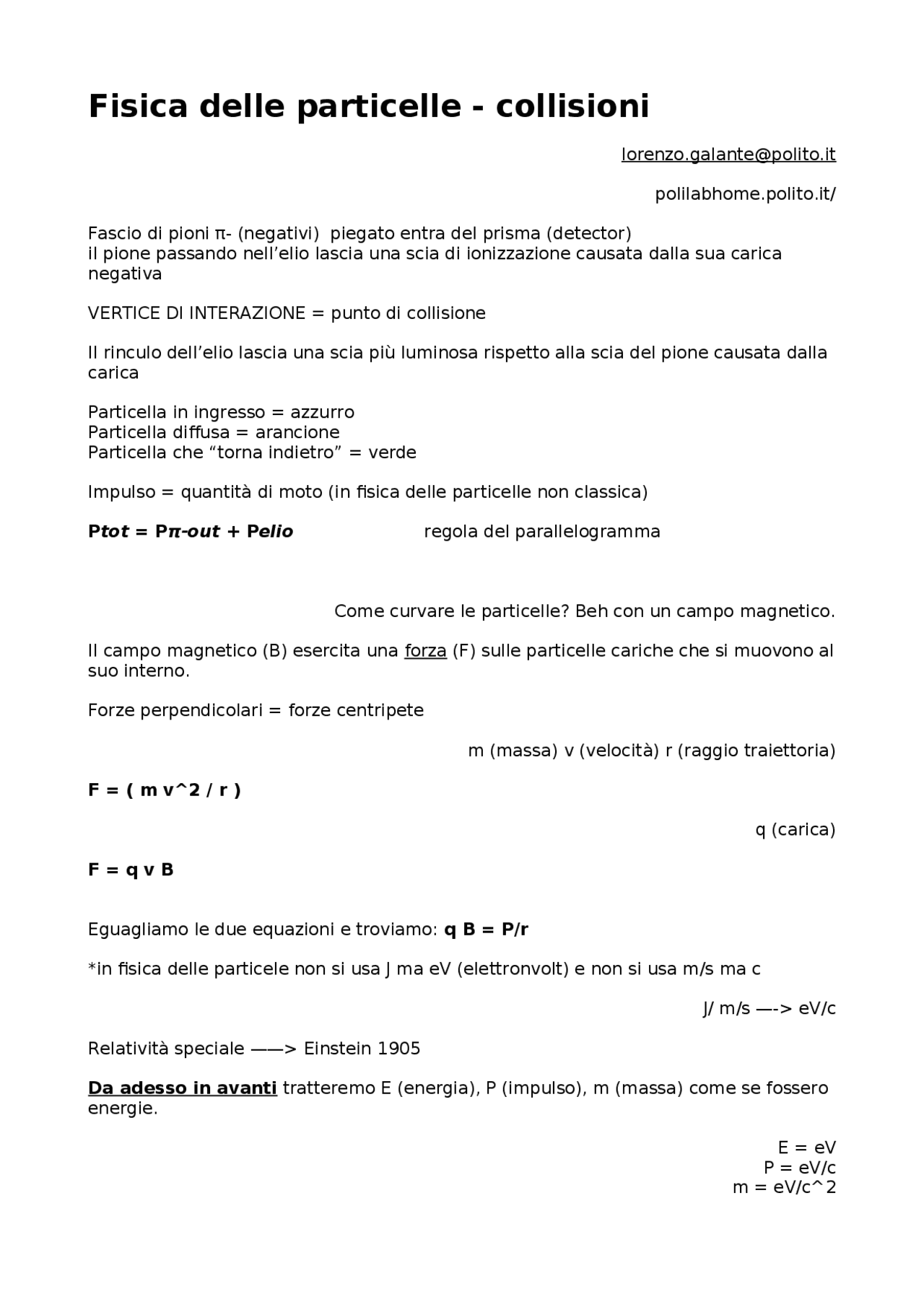 Fisica delle particelle - collisioni | Schemi e mappe concettuali di ...