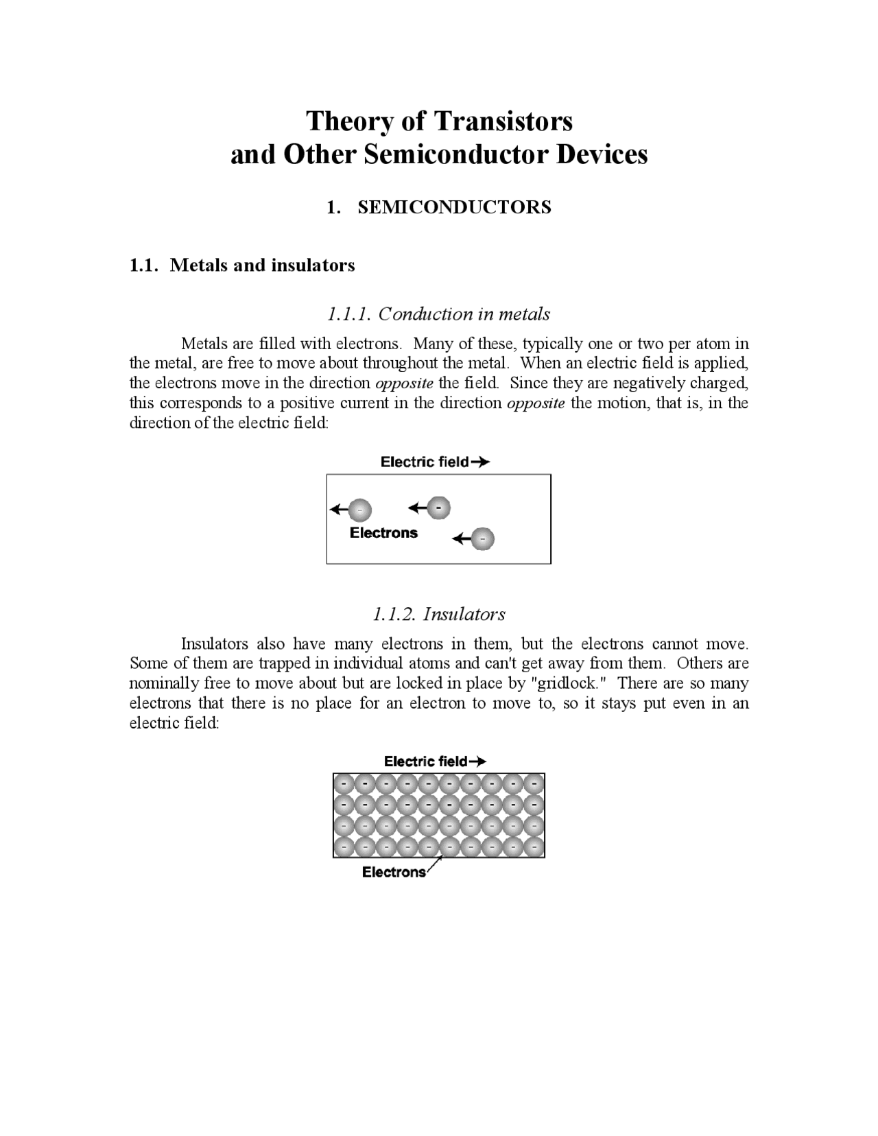 Theory Of Transistors And Other Semiconductor Devices Docsity