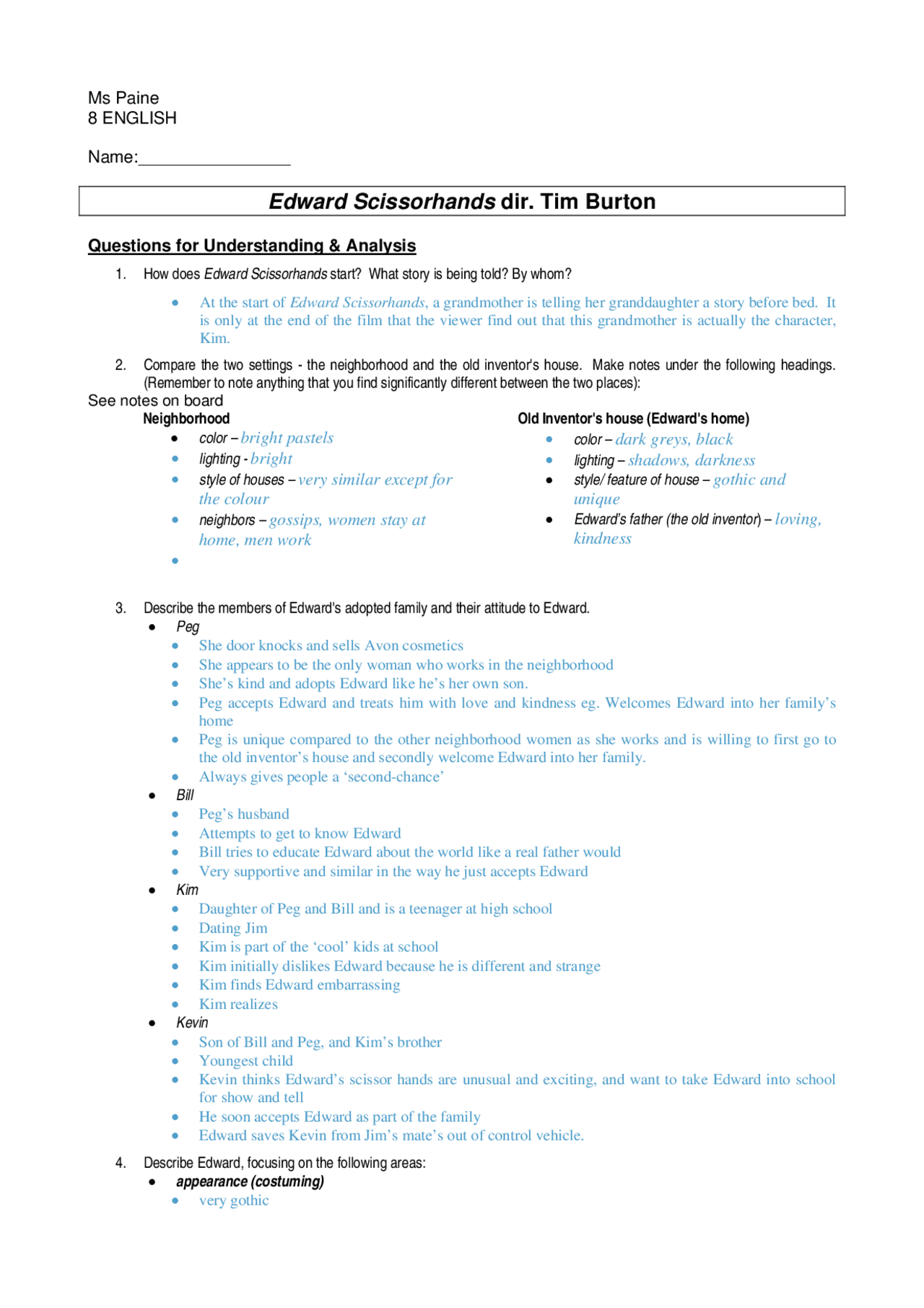 Edward Scissorhands: A Gothic Tale of Acceptance and Belonging ...
