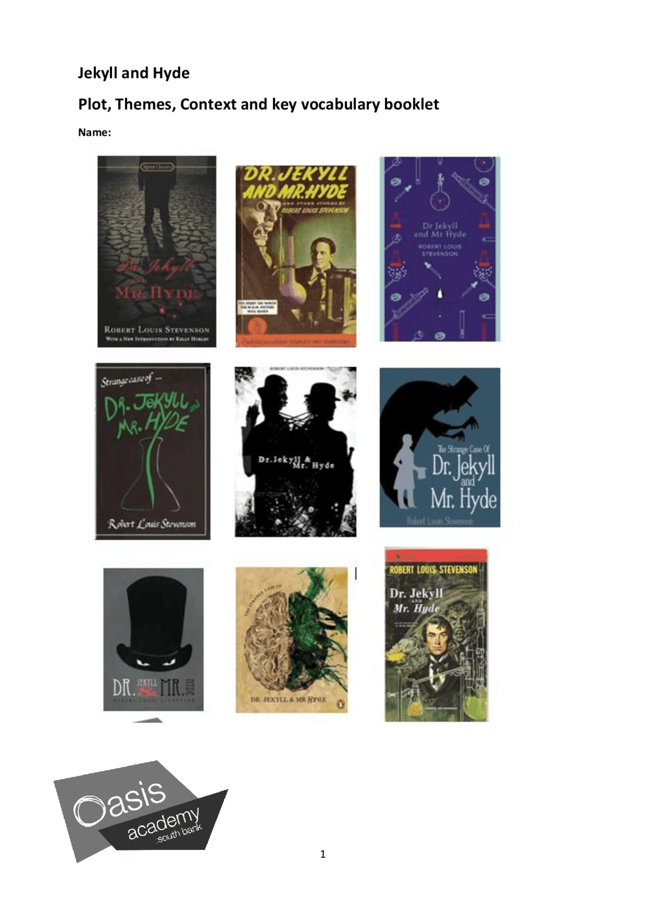 Jekyll and Hyde Plot, Themes, Context and key vocabulary ...